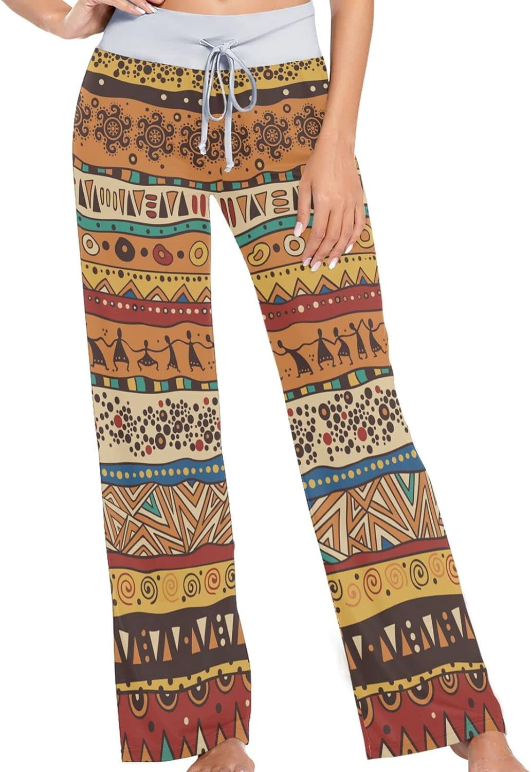 FREEAMG Chic Women's Comfy Drawstring Floral Lounge PJ Pajama Pants ...