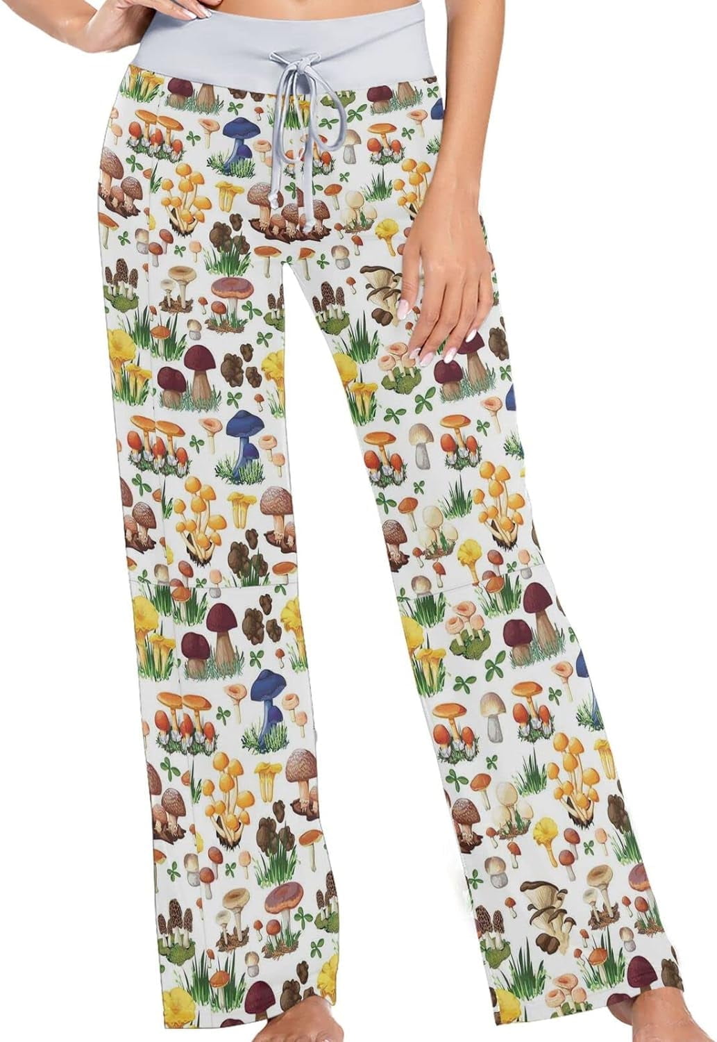 FREEAMG Chic Women's Comfy Drawstring Floral Lounge PJ Pajama Pants ...