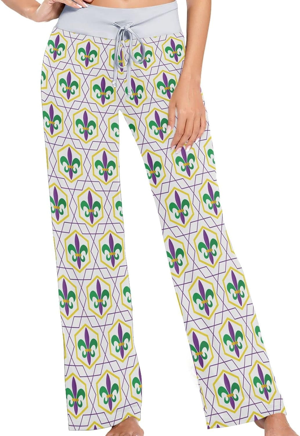 FREEAMG Chic Women's Comfy Drawstring Floral Lounge PJ Pajama Pants ...