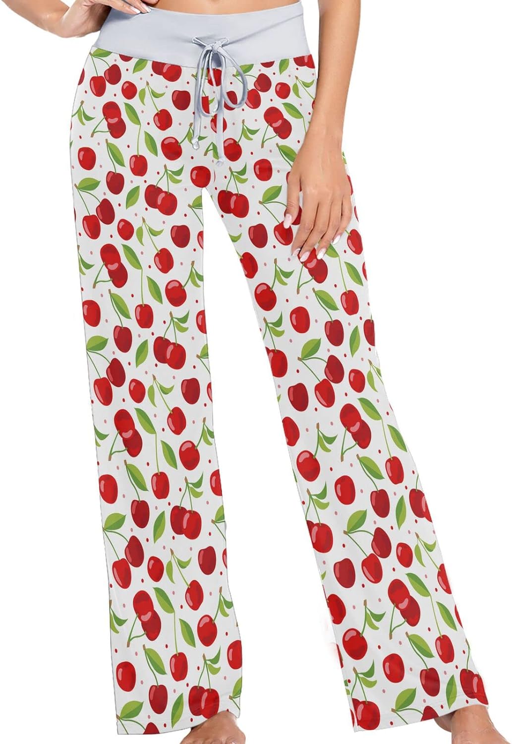 FREEAMG Chic Women's Comfy Drawstring Floral Lounge PJ Pajama Pants ...