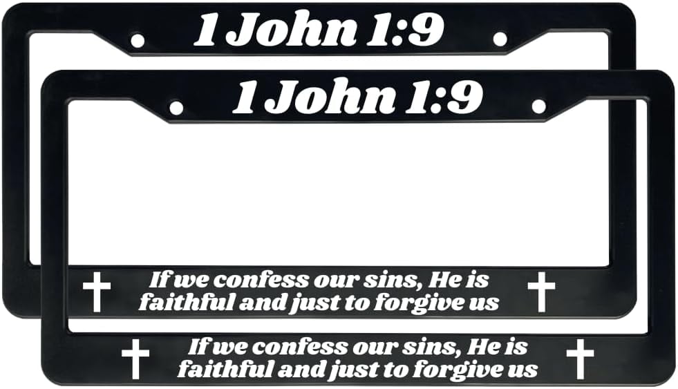 FREEAMG Christian License Plate Frame with Bible Verse Scripture ...