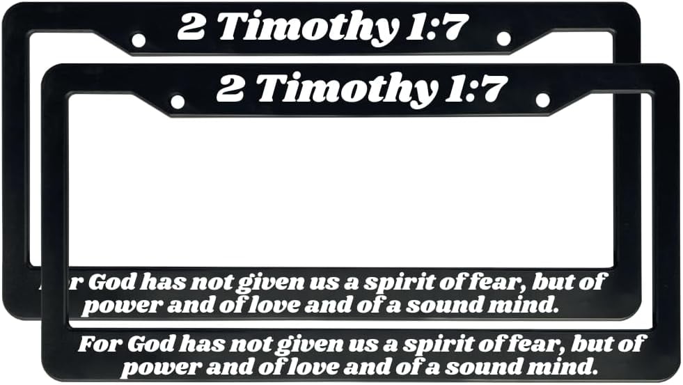 FREEAMG Christian License Plate Frame with Bible Verse Scripture ...
