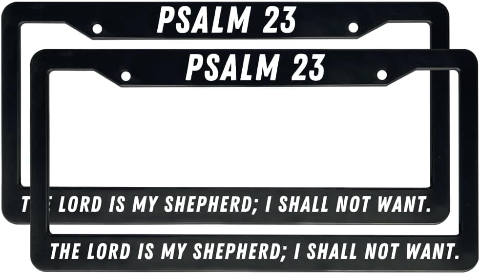 FREEAMG Christian License Plate Frame with Bible Verse Scripture ...