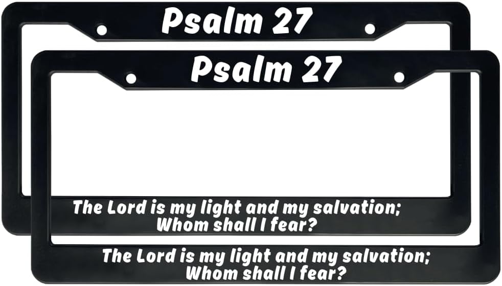 FREEAMG Christian License Plate Frame with Bible Verse Scripture ...