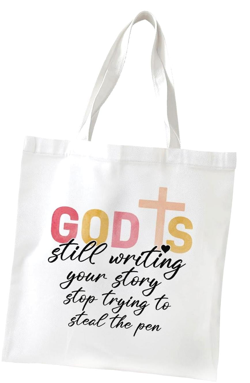 FREEAMG Christian-Themed Canvas Tote Bags for Women, Inspirational ...