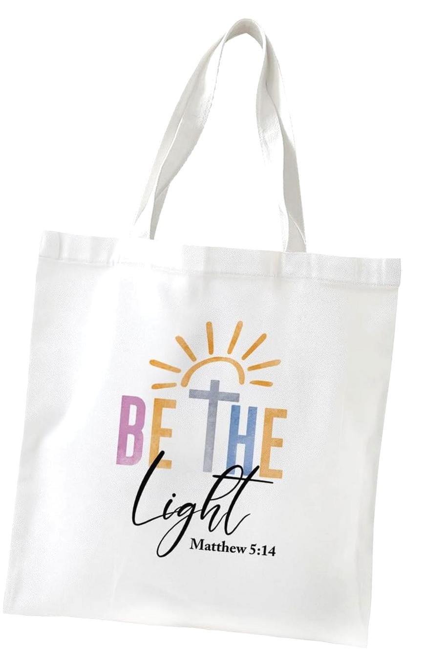 FREEAMG Christian-Themed Canvas Tote Bags for Women, Inspirational ...