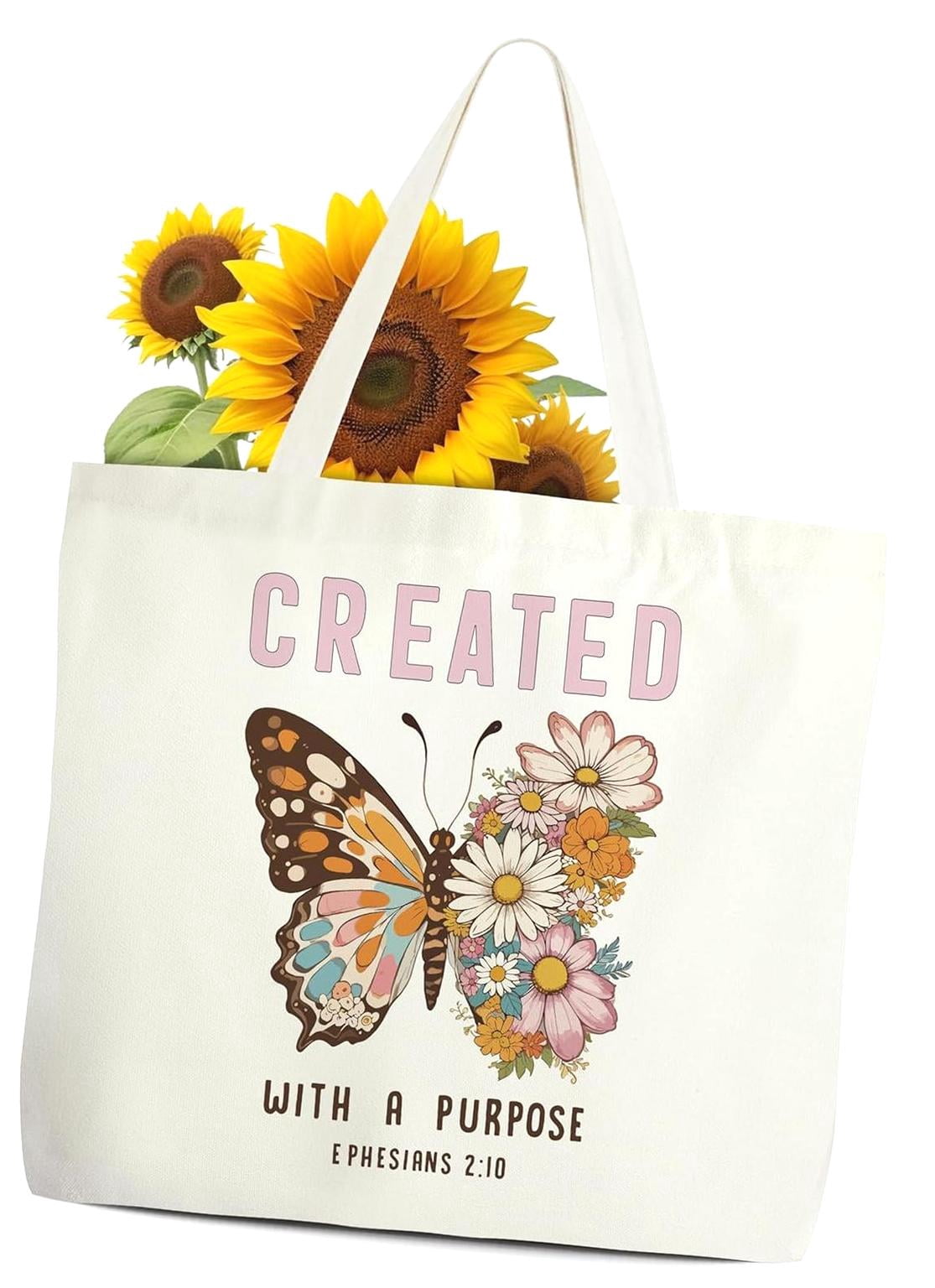 FREEAMG Christian Tote Bag - Bible Verse Canvas Tote Bags - Shoulder ...