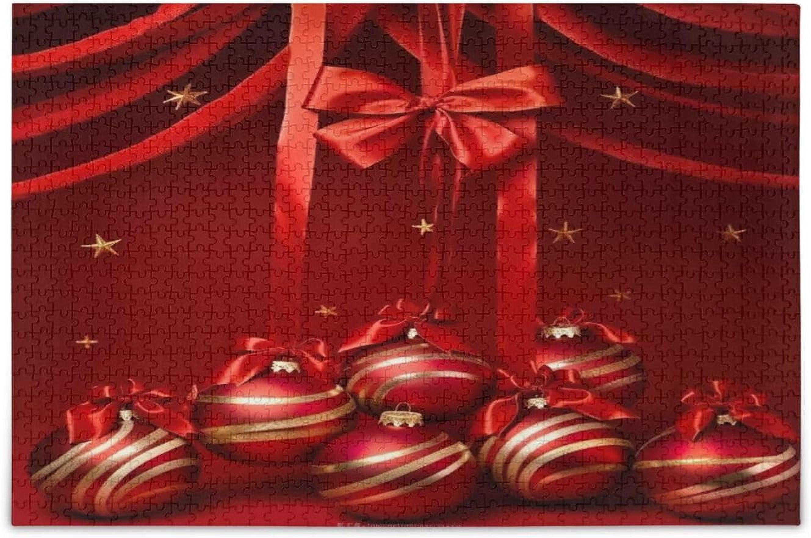 FREEAMG Christmas Balls Ribbons and Bows Puzzles for Adults 500 Piece ...
