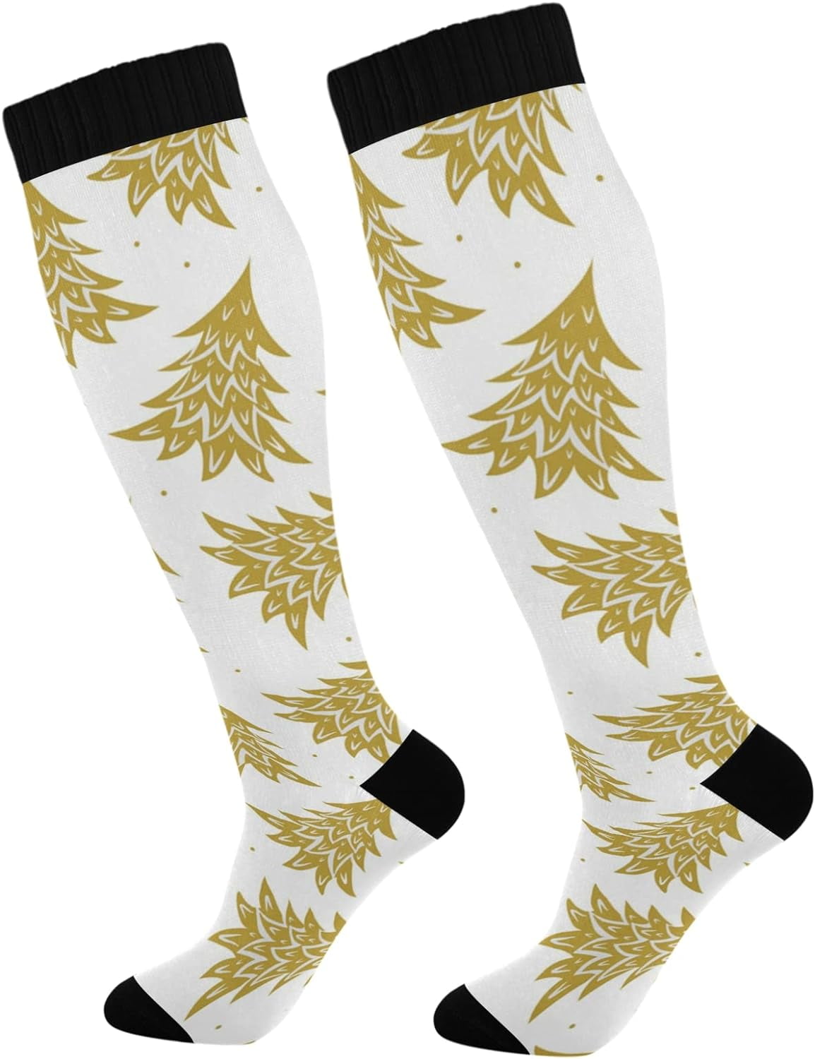 FREEAMG Christmas Compression Socks Women Men Long Stocking (20-30mmHg ...