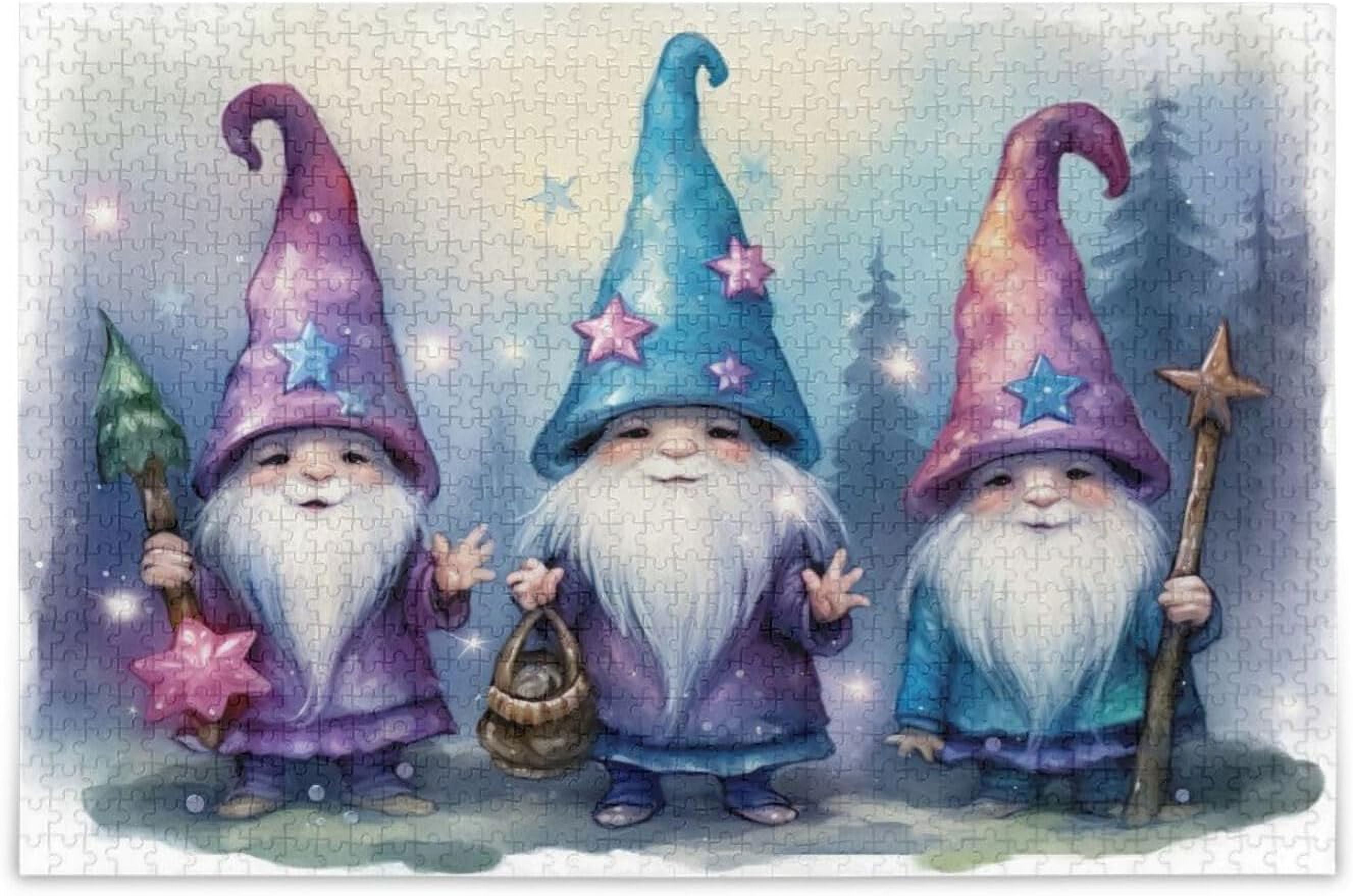 FREEAMG Christmas Gnomes Jigsaw Puzzles for Adults 500 Pieces ...