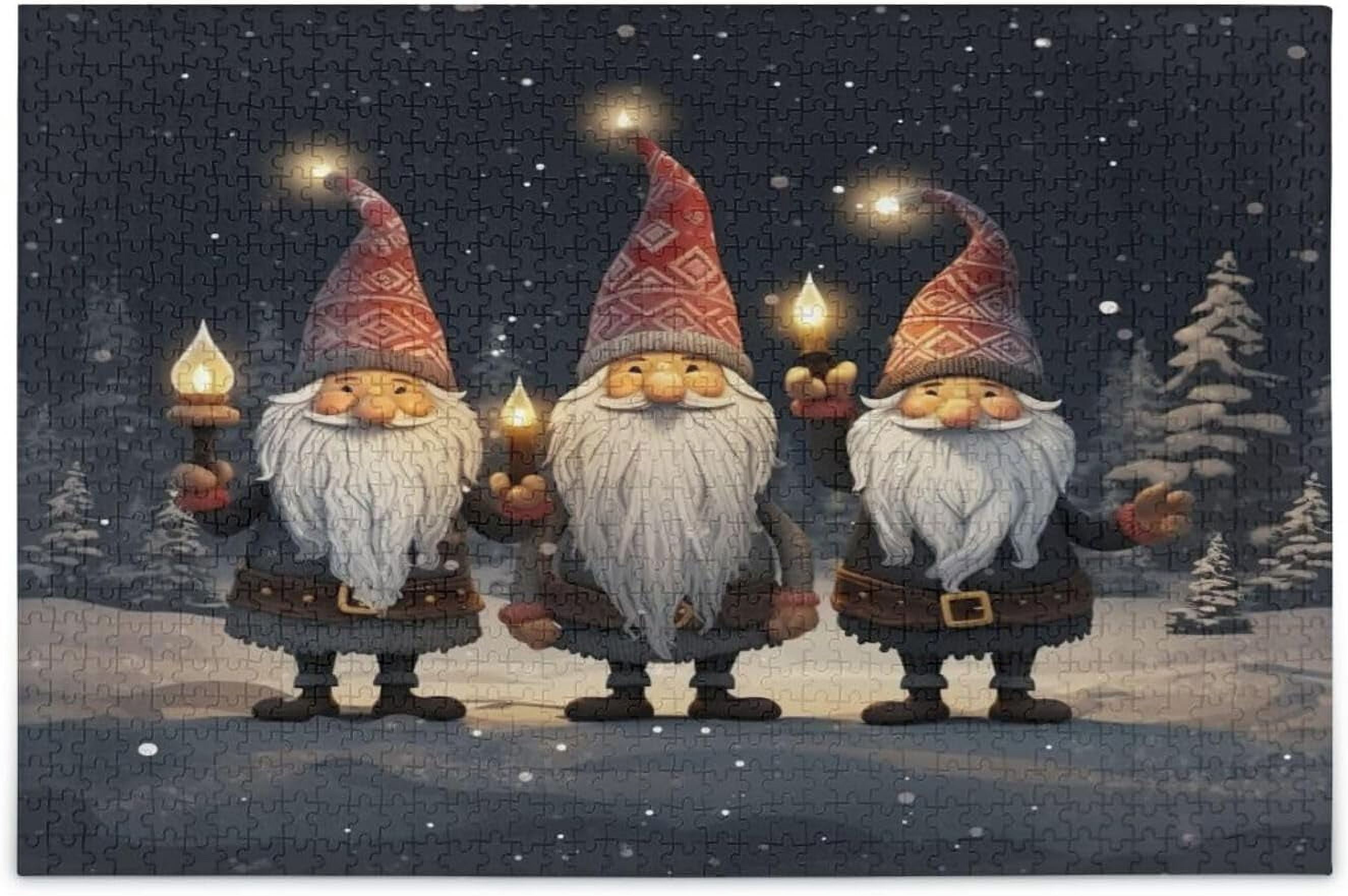 FREEAMG Christmas Gnomes Puzzles for Adults 500 Pieces, Adults and Kids ...