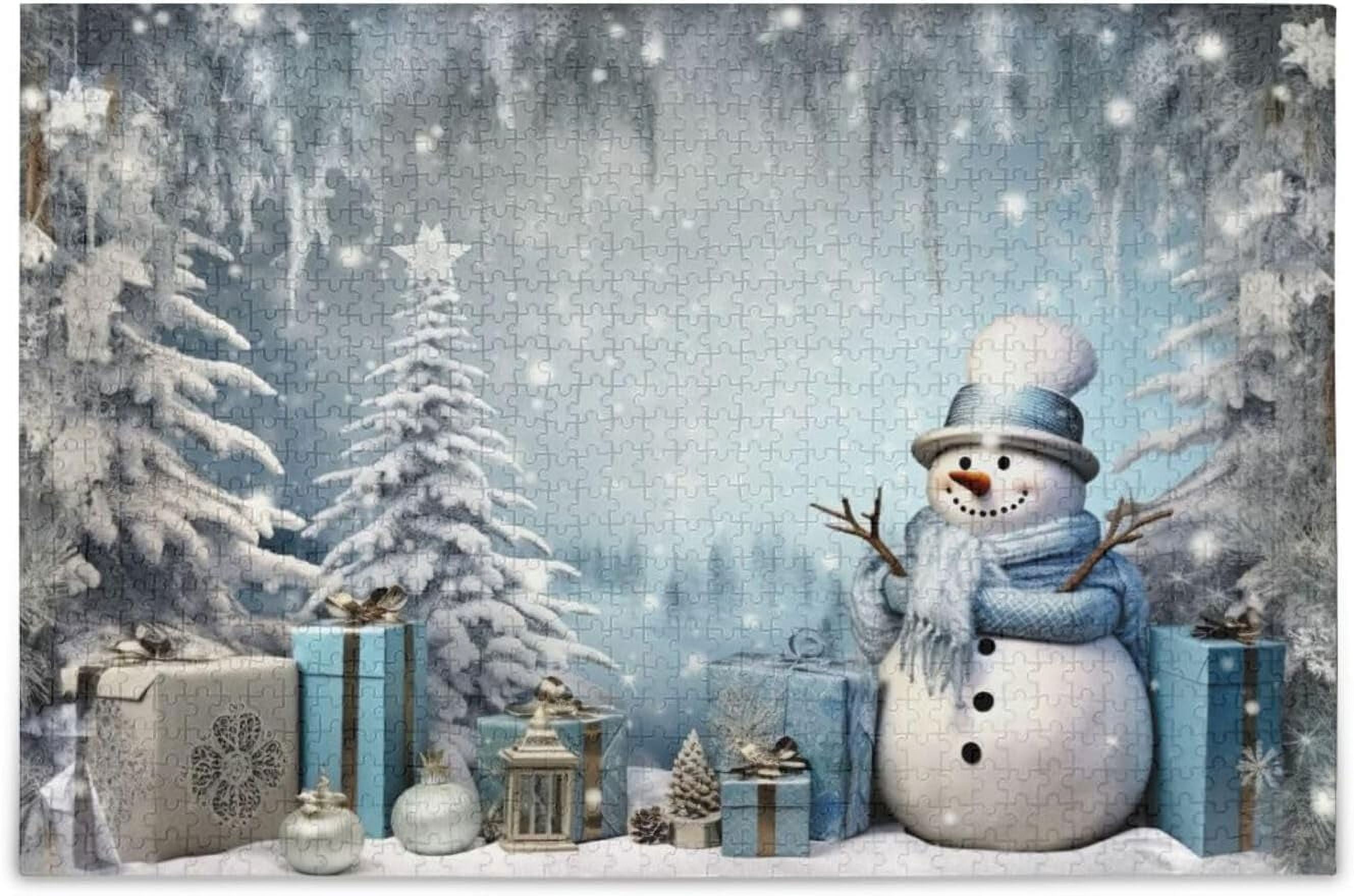 FREEAMG Christmas Snowman 500 Piece Large Jigsaw Puzzle for Adults ...