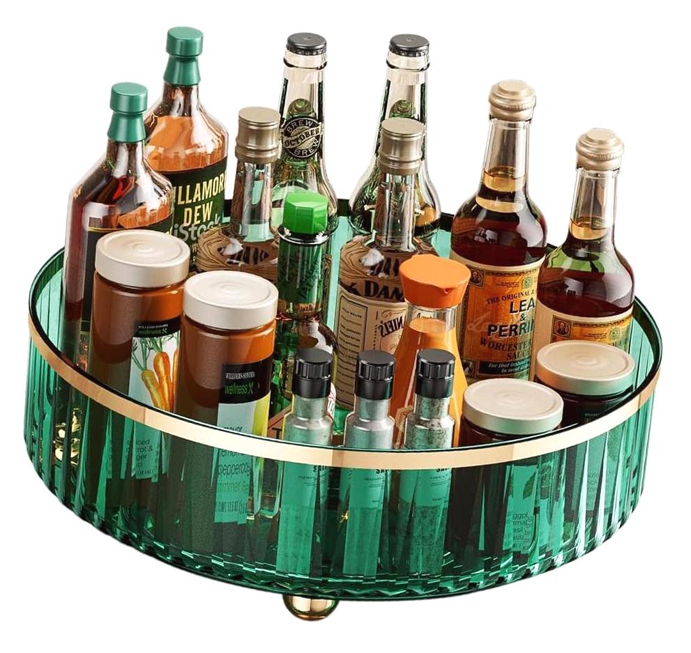 FREEAMG Clear Lazy Susan Pantry Organizers and Storage, 11” Turntable ...