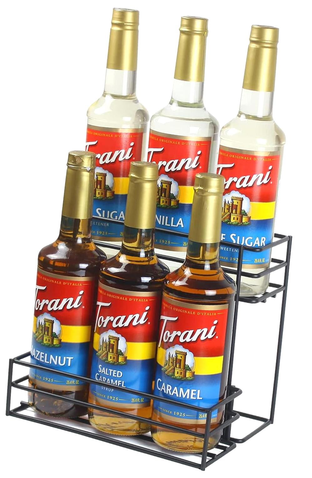 FREEAMG Coffee Syrup Organizer (6 Bottle Capacity), Syrup Storage Rack ...
