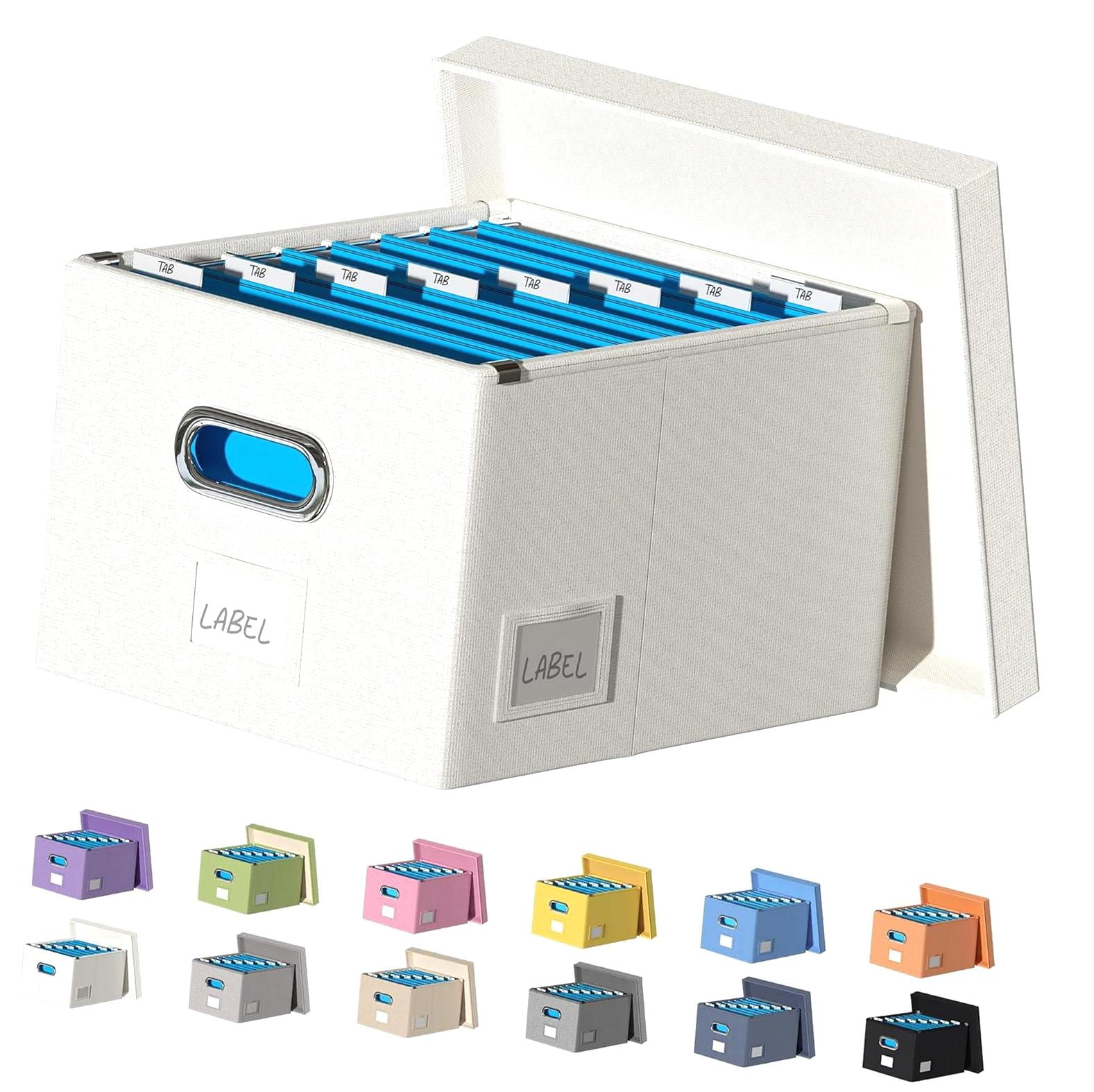 FREEAMG Collapsible File Storage Box with Document Organizer for Office ...