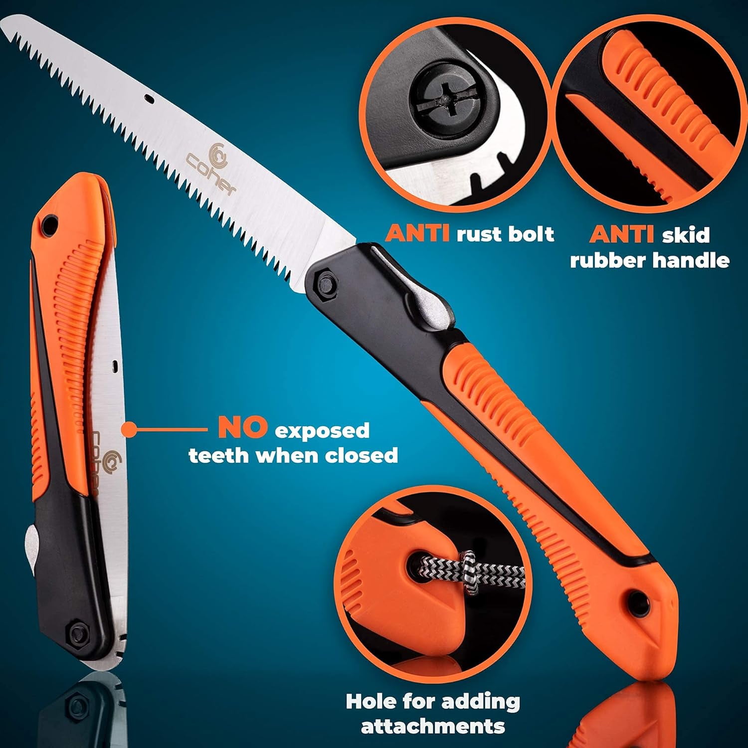 FREEAMG Collapsible Hand Saw for Tree Trimming, Adventures, Garden Work ...