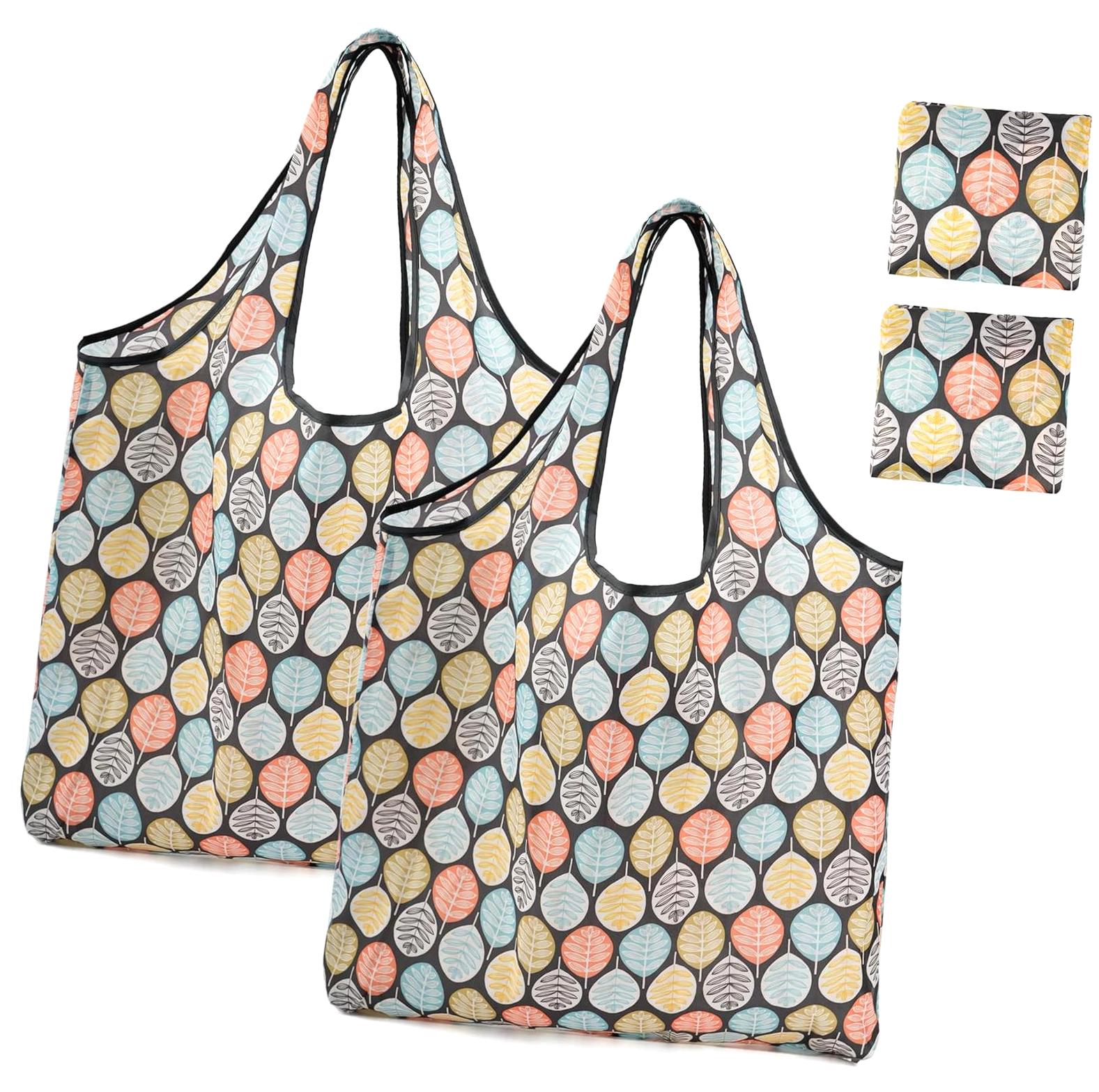 FREEAMG Collapsible Shopping Grocery Bags, Lightweight, Machine ...