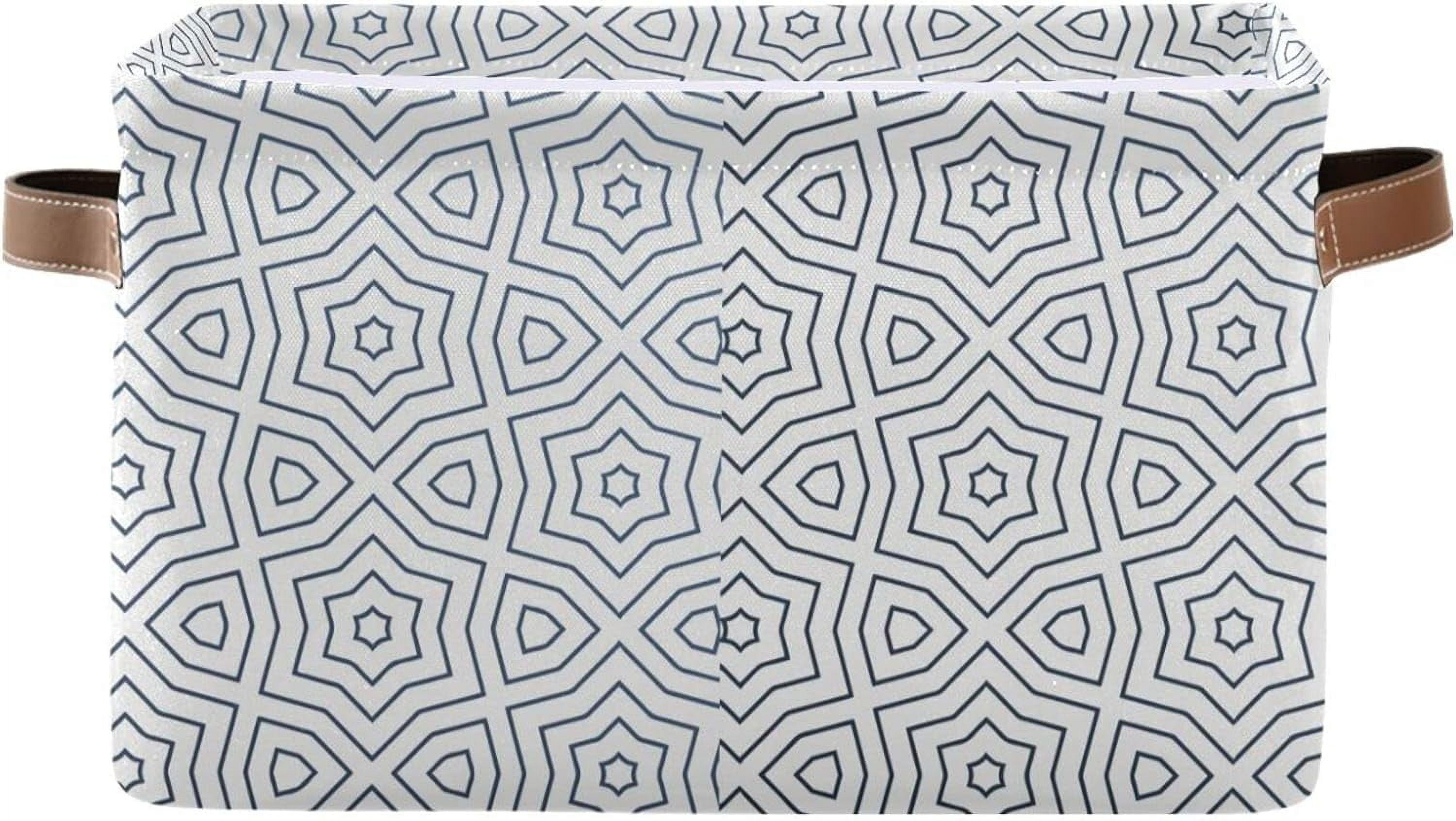 FREEAMG Collapsible Storage Basket Abstract Linear Geometric Stars ...