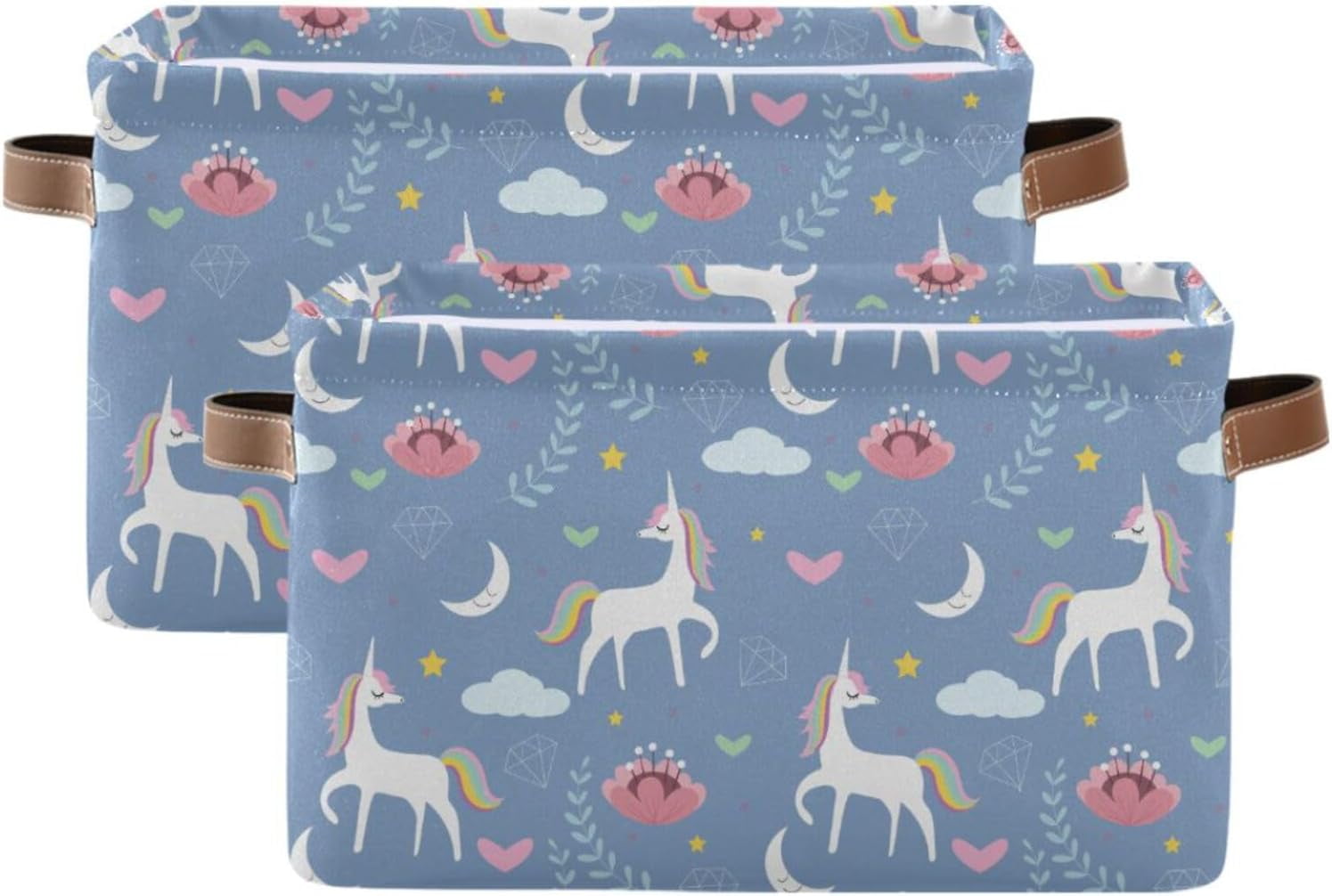 FREEAMG Collapsible Storage Basket Beautiful Pretty Flower Rectangular ...