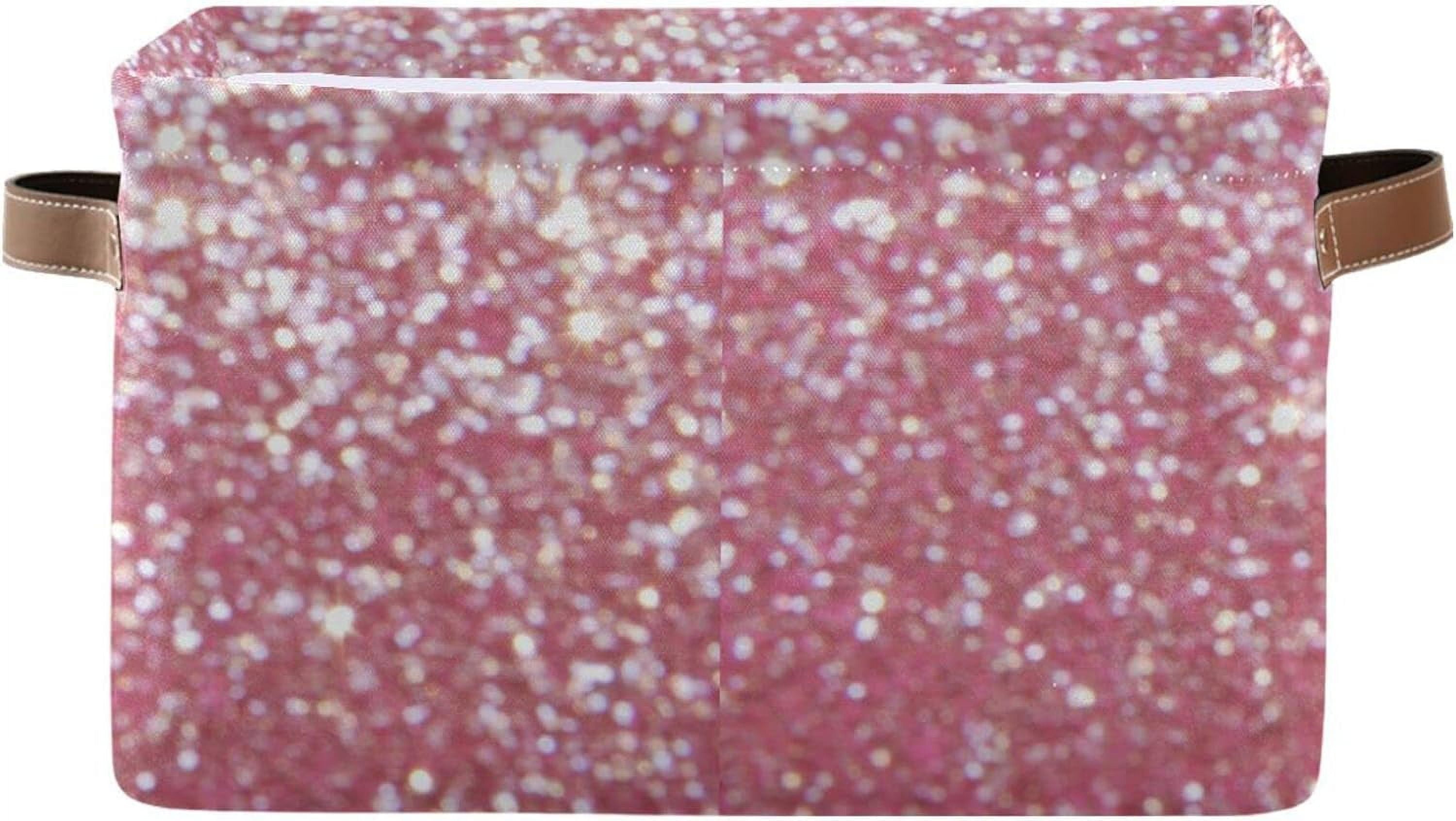 FREEAMG Collapsible Storage Basket Beautiful Red Sequins Rectangular ...