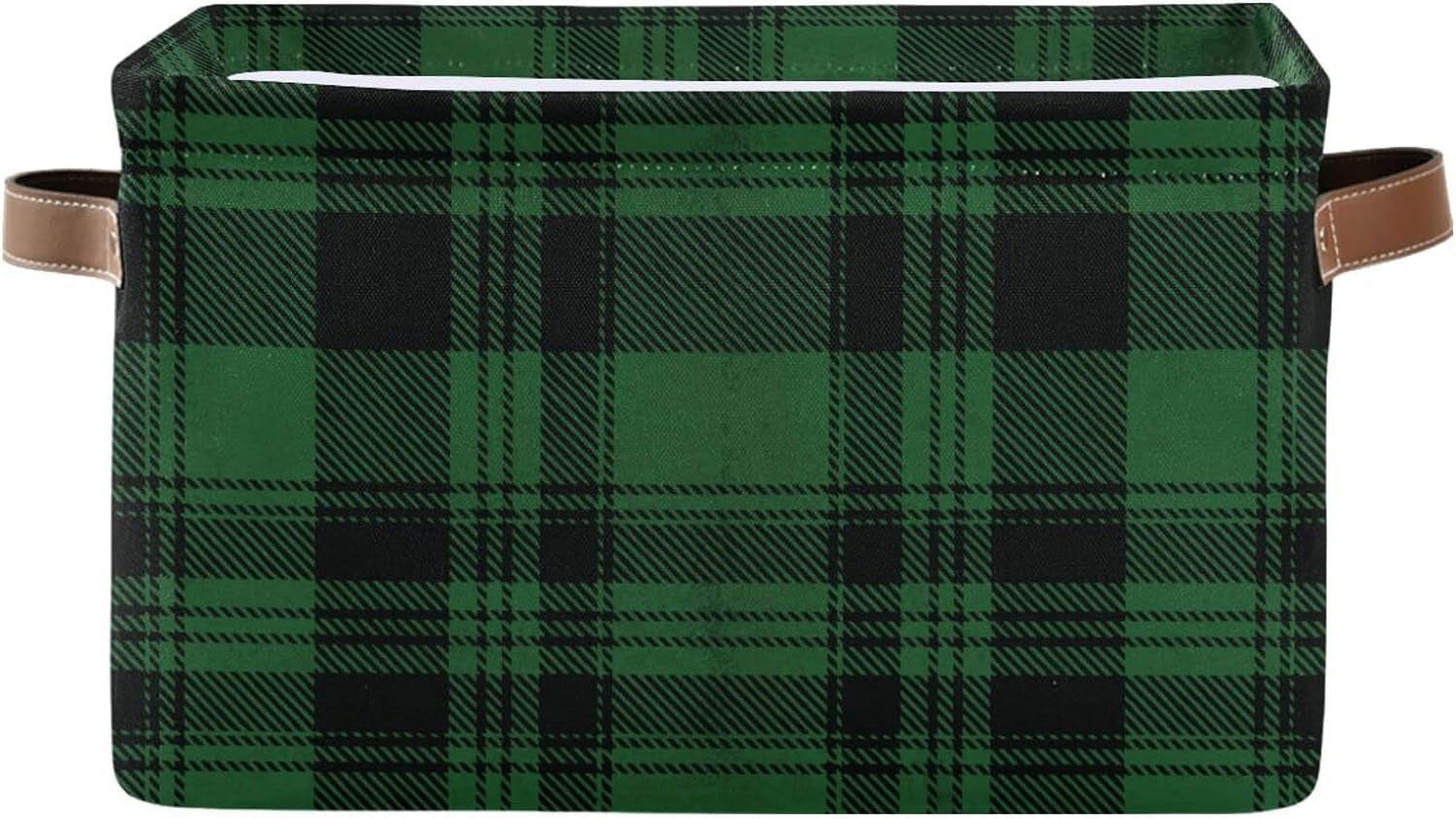 FREEAMG Collapsible Storage Basket Classic Green Square-c Rectangular ...