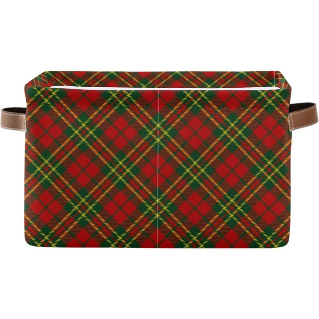 FREEAMG Collapsible Storage Basket Classic Red Square Rectangular ...