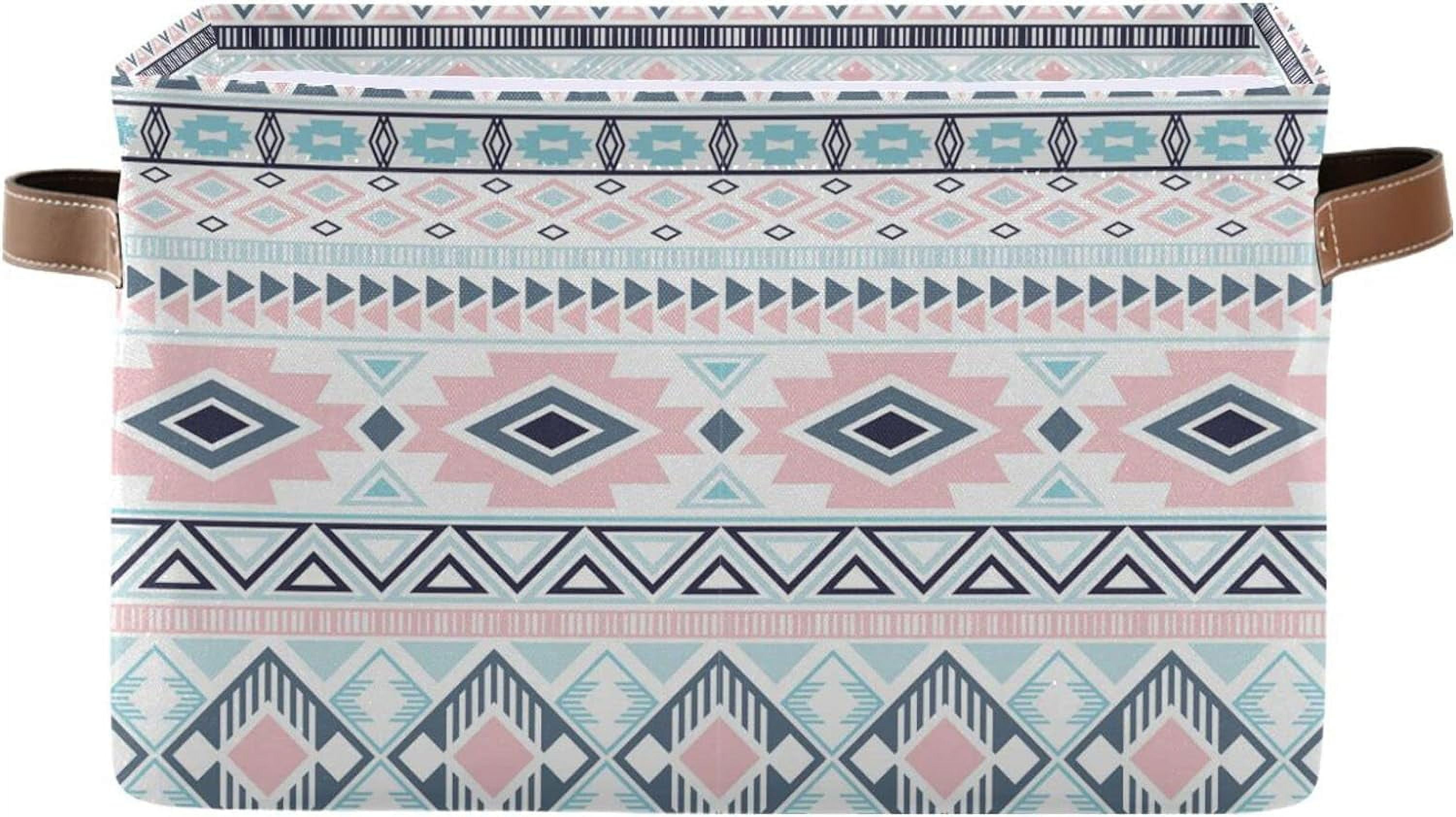 FREEAMG Collapsible Storage Basket Ethnic Traditional Native ...