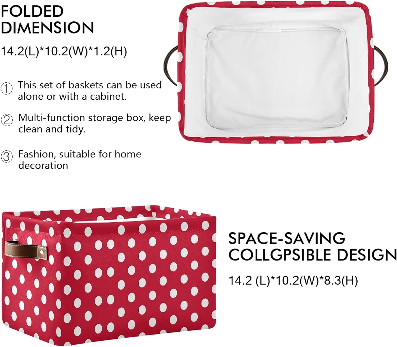 FREEAMG Collapsible Storage Basket Halloween Spider Web Rectangular ...