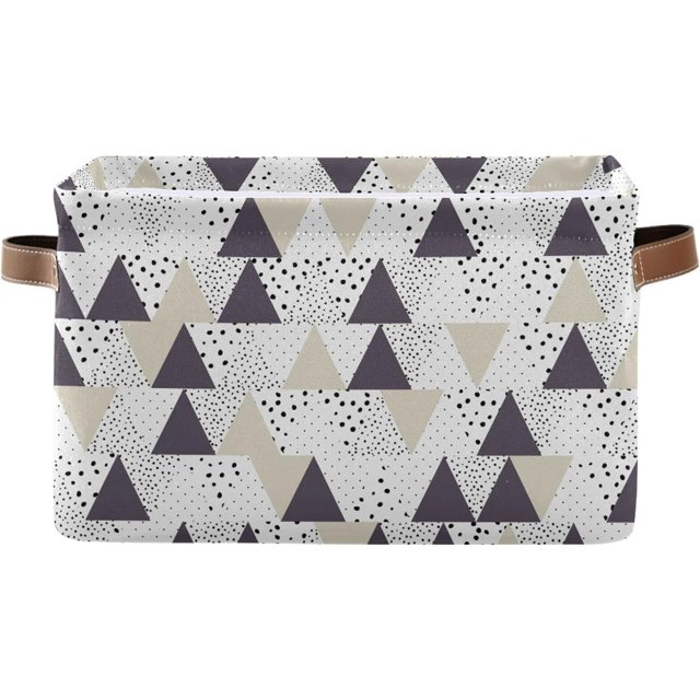 FREEAMG Collapsible Storage Basket Purple Triangle Rectangular Storage ...