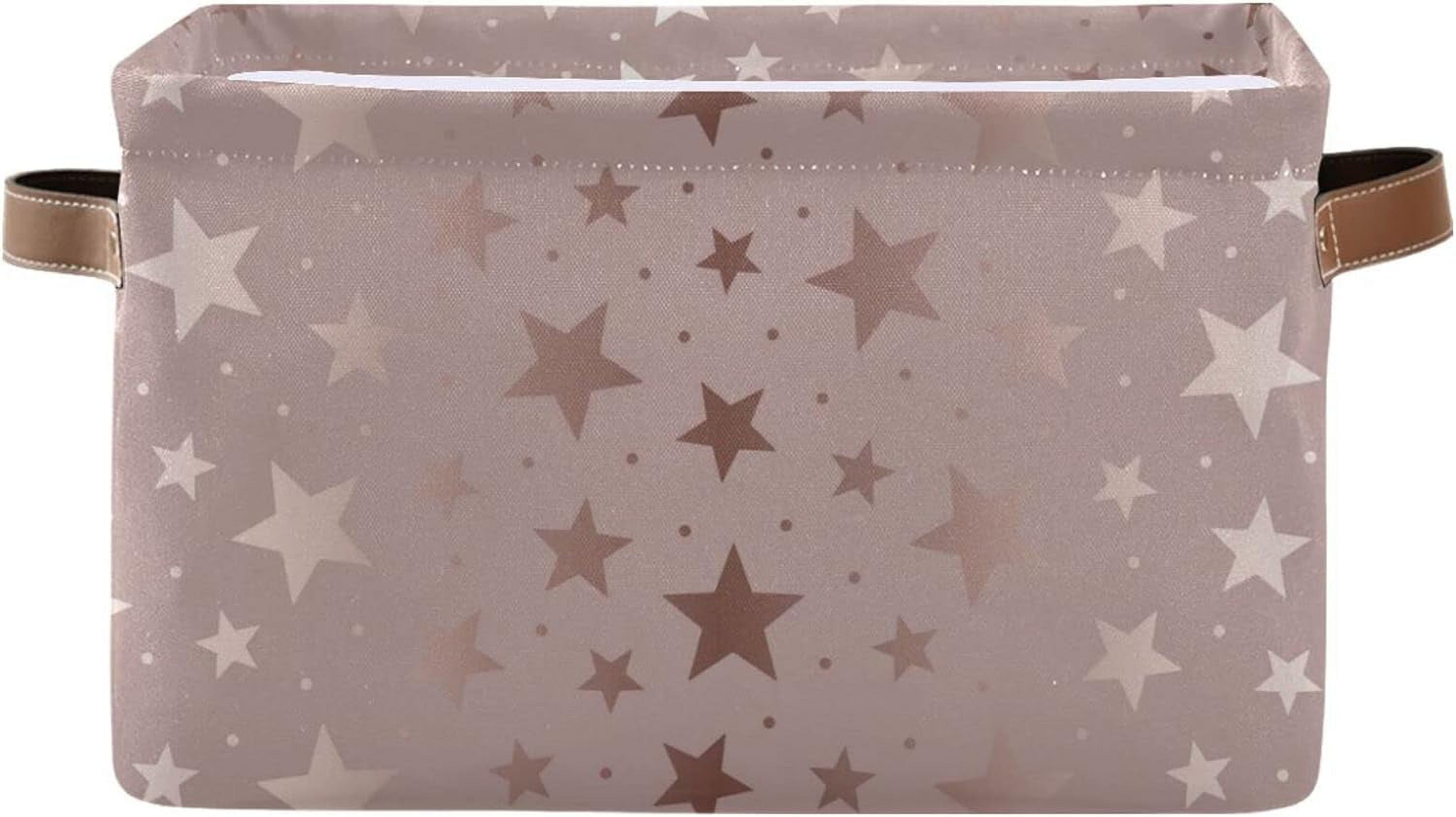 FREEAMG Collapsible Storage Basket Star Glitter Texture Rectangular ...