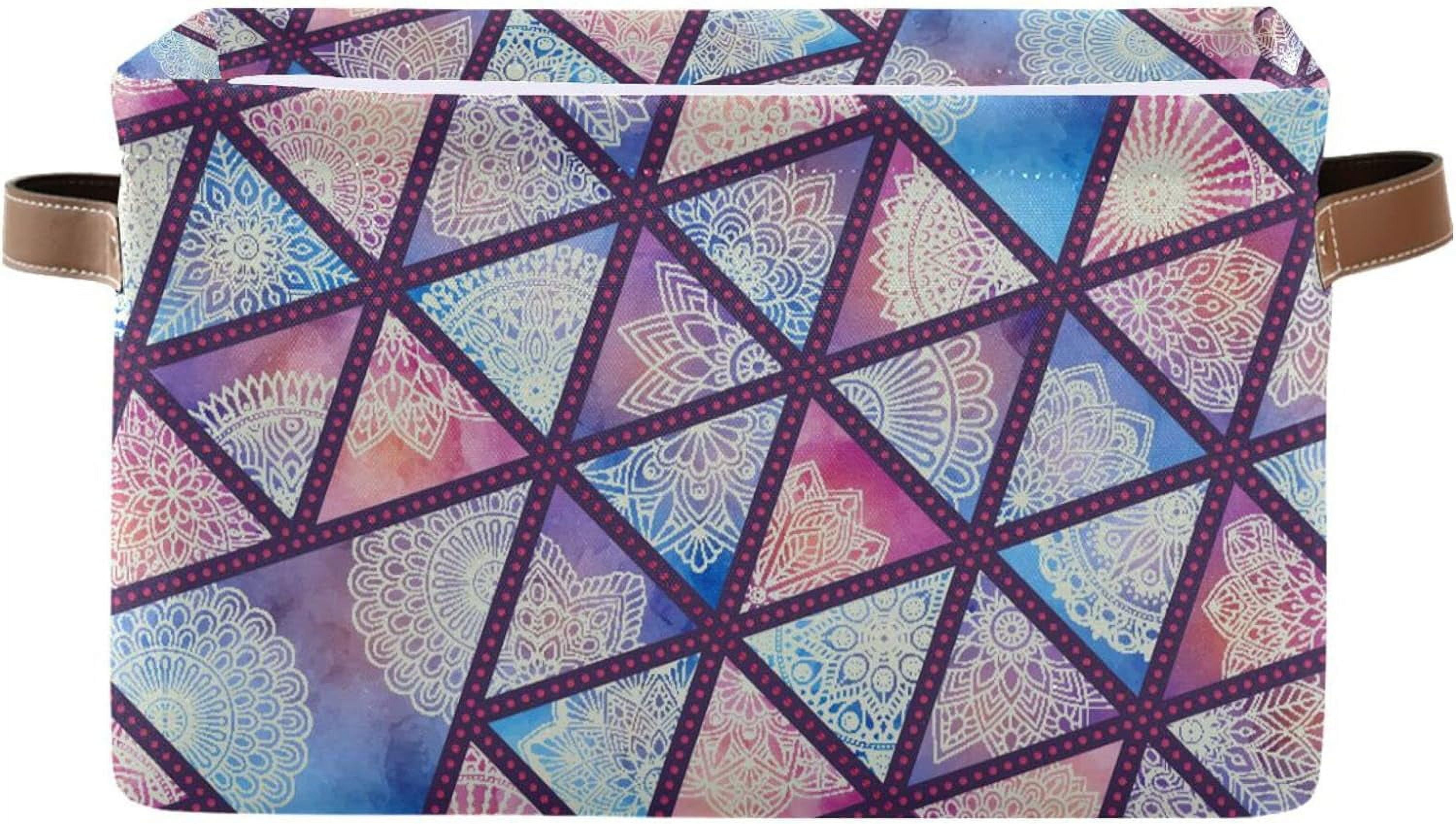 FREEAMG Collapsible Storage Basket Trible Nation Triangle Rectangular ...