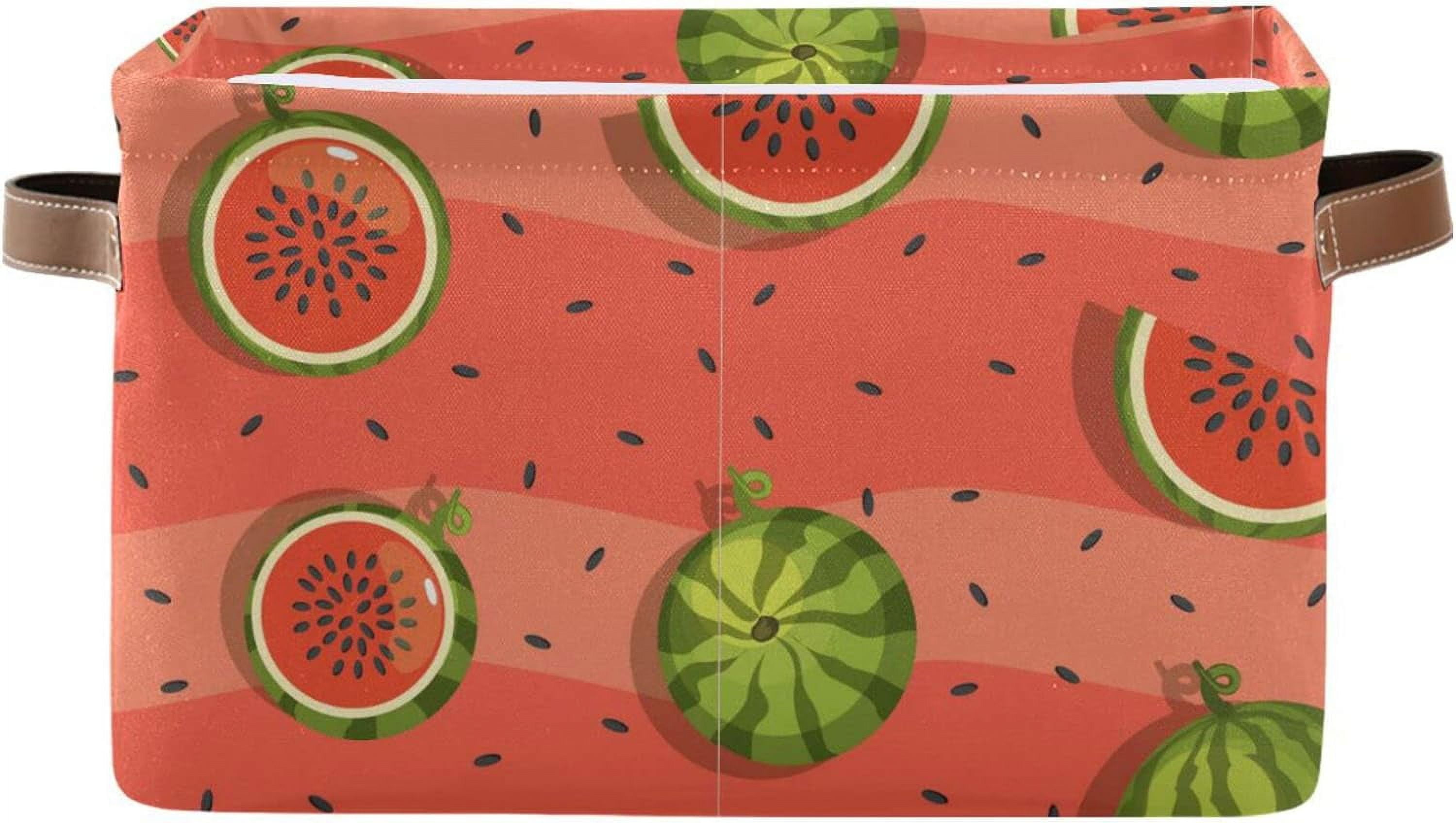 FREEAMG Collapsible Storage Basket Watermelon Rectangular Storage Bins ...