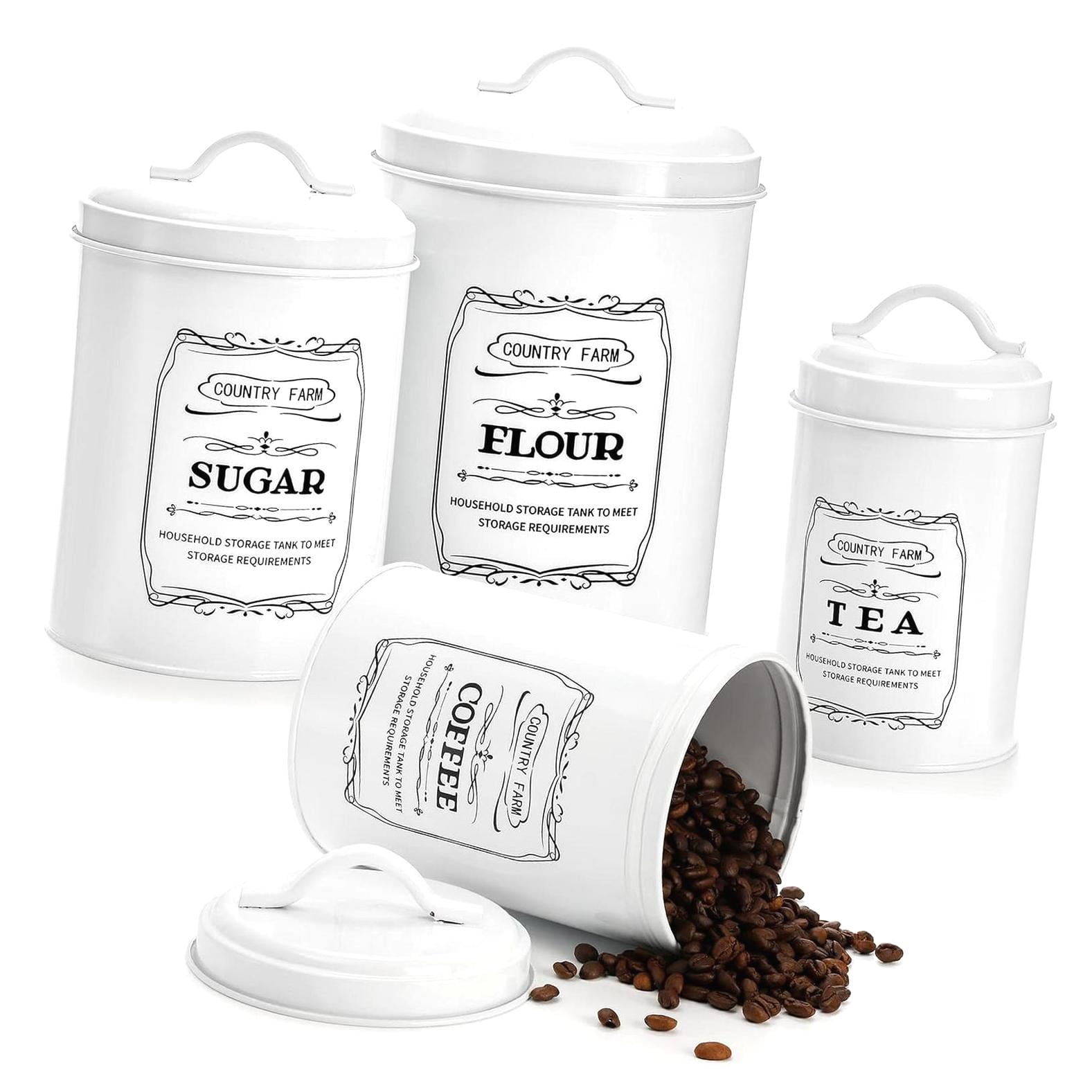 FREEAMG Collection of 4 Kitchen Canisters Featuring Airtight Lids ...