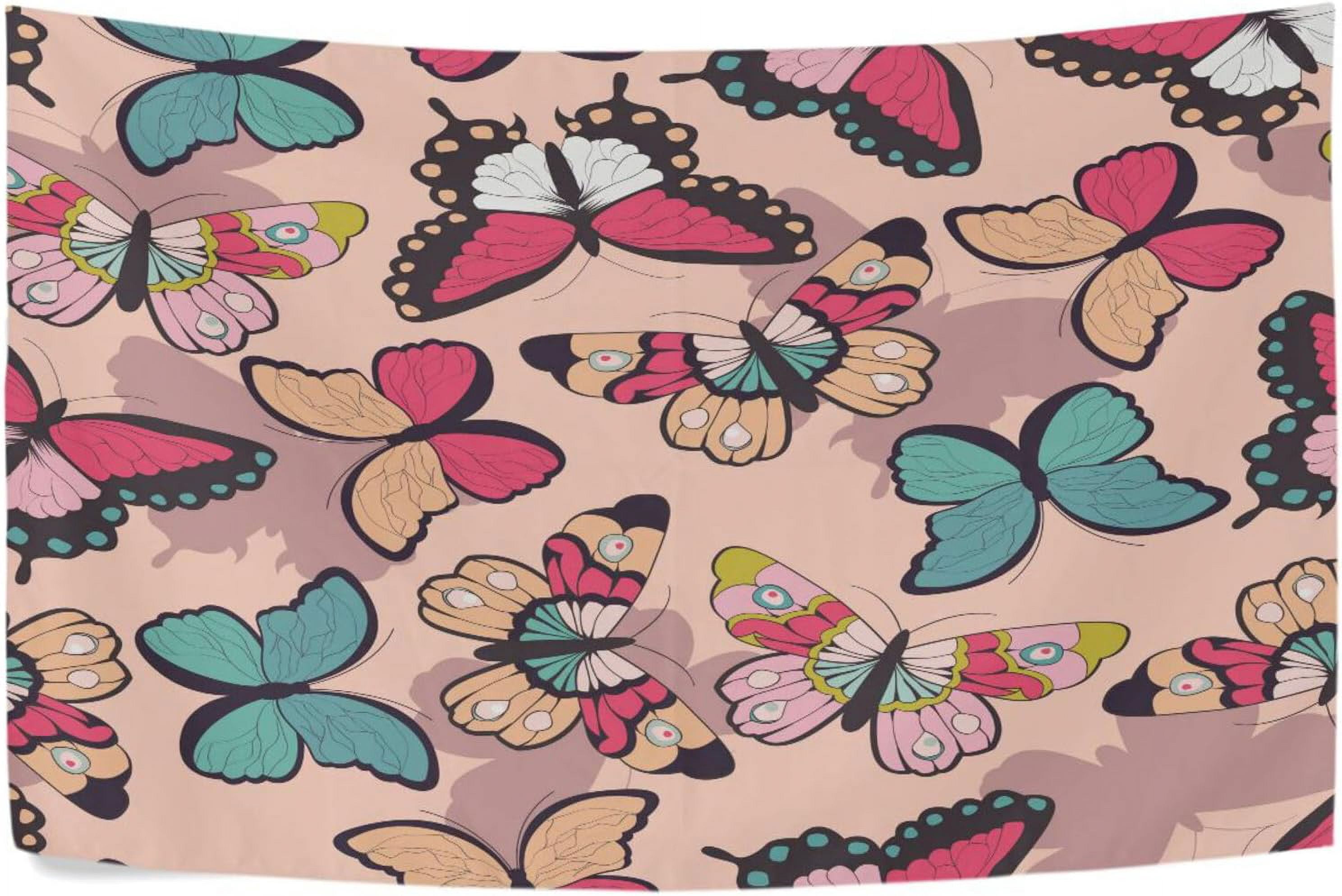 FREEAMG Colorful Butterfly Tapestry Aesthetic Tapestry Wall Hanging for ...