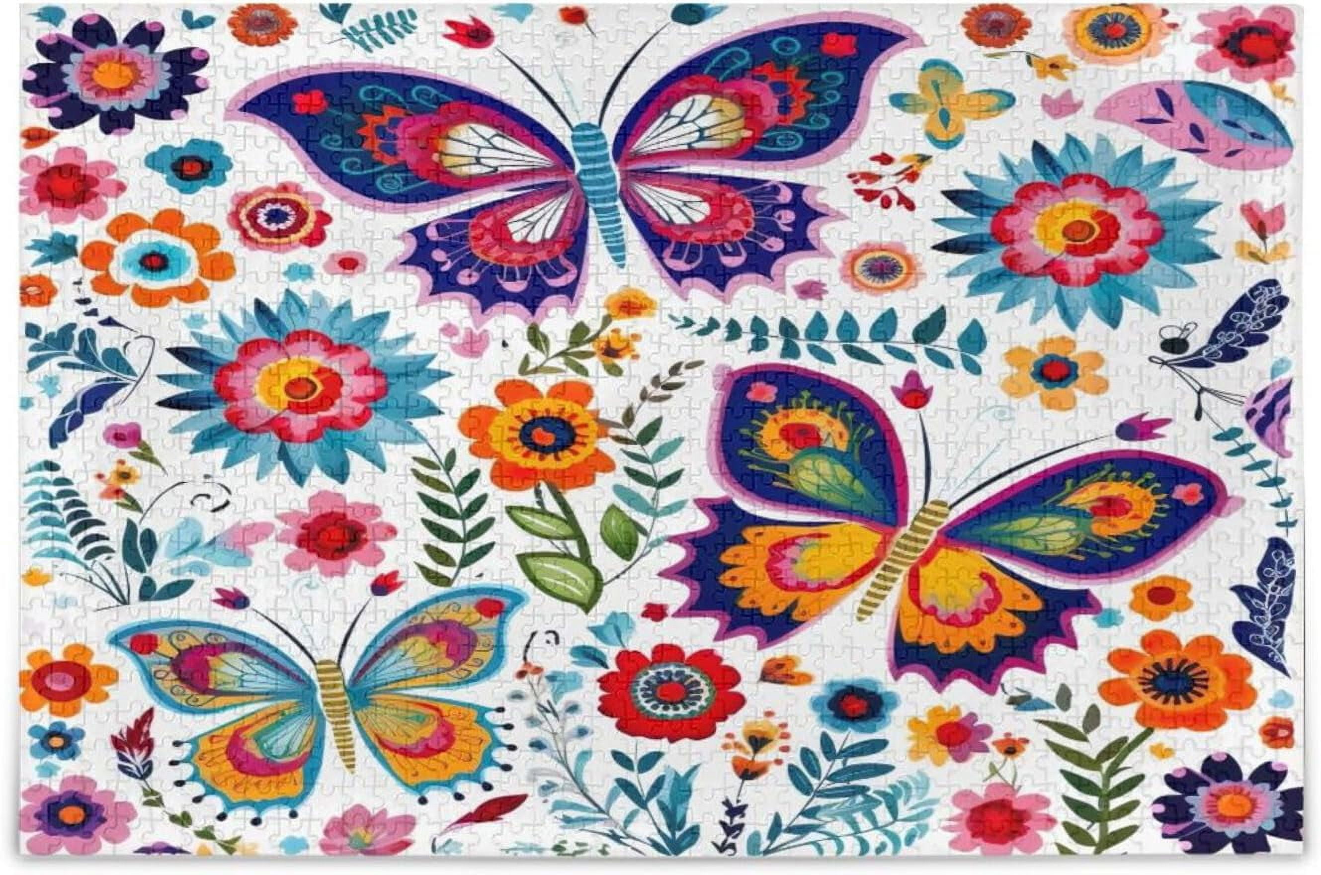 FREEAMG Colorful Floral Pattern Puzzles for Adults 500 Piece ...