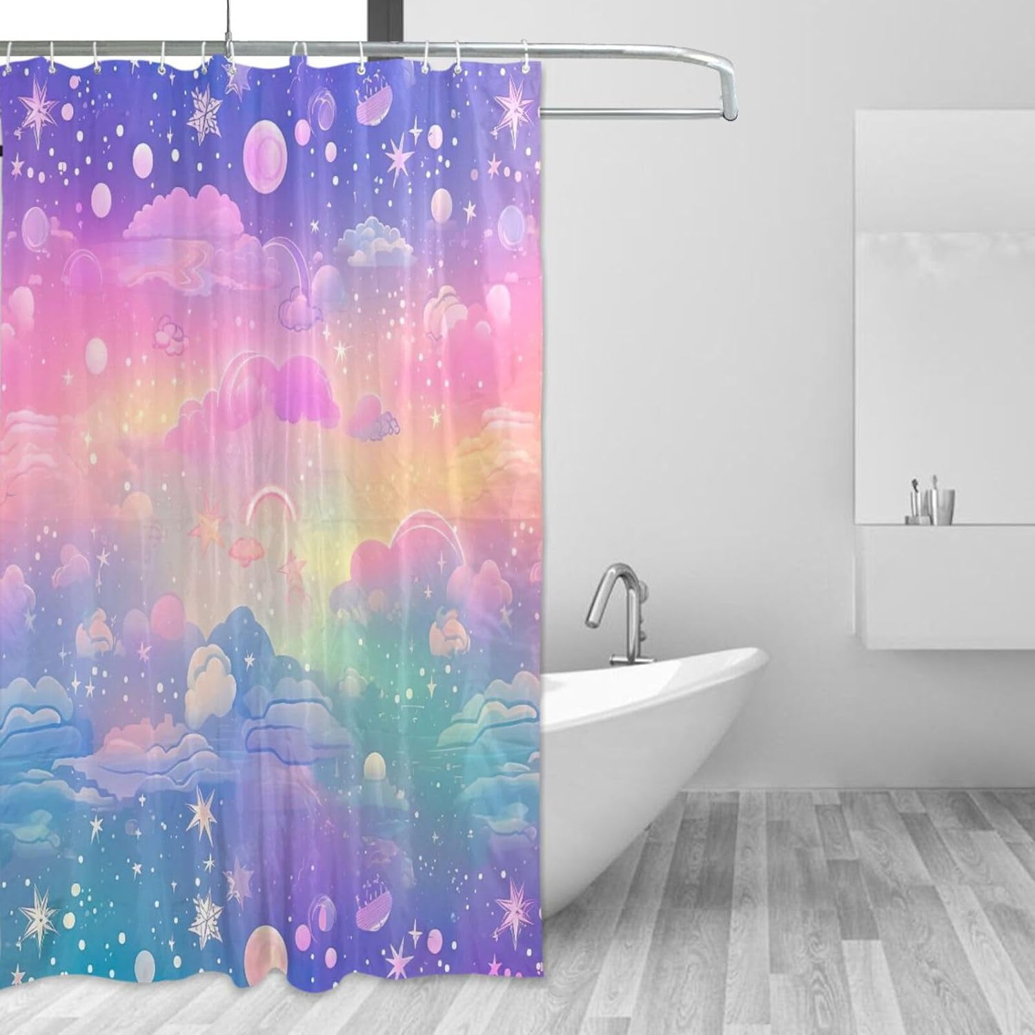 FREEAMG Colorful Flyer Shower Curtain Waterproof Washable Shower Bath ...