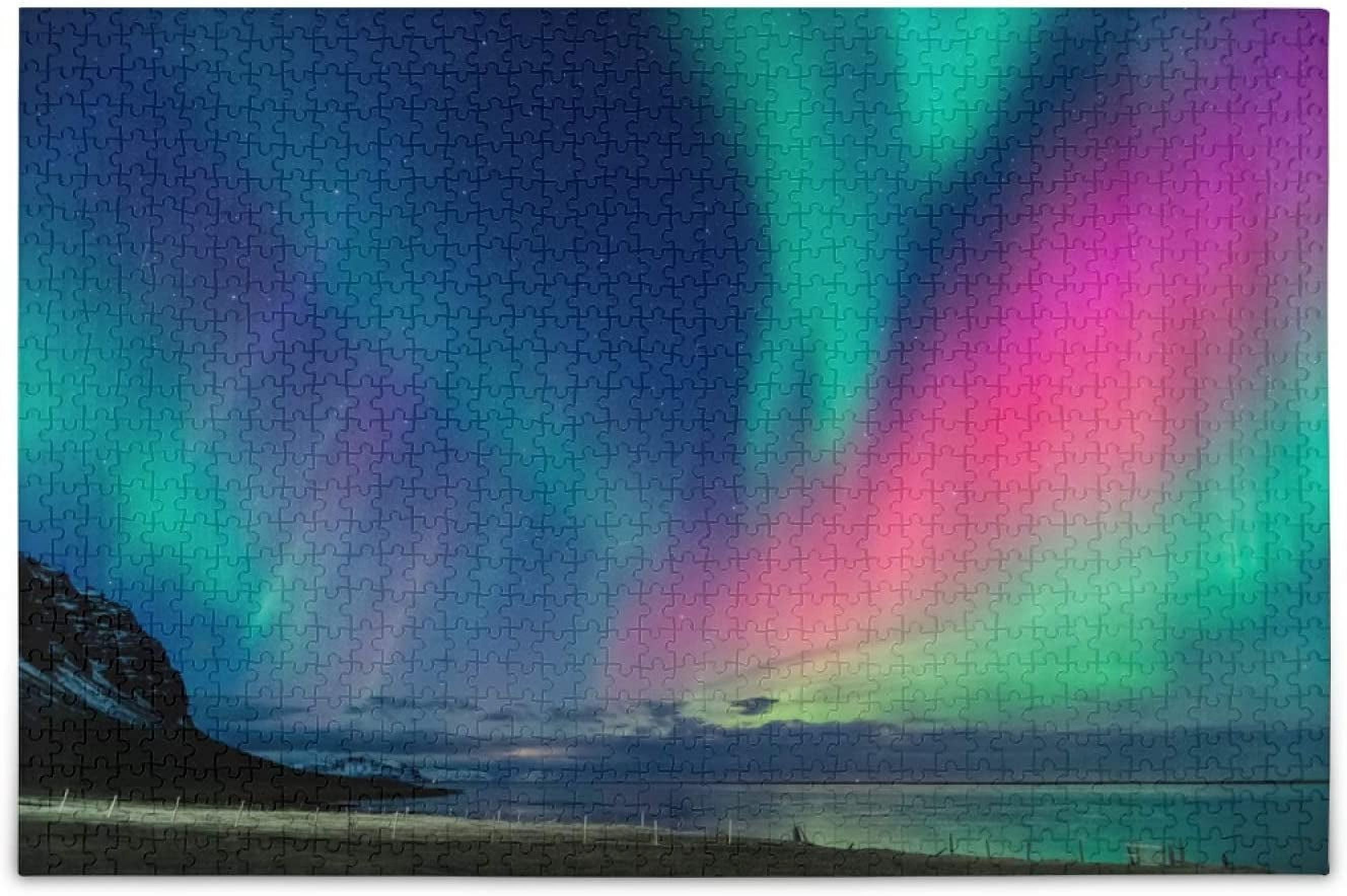 FREEAMG Colorful Northern Lights Jigsaw Puzzles for Adults , Puzzles ...