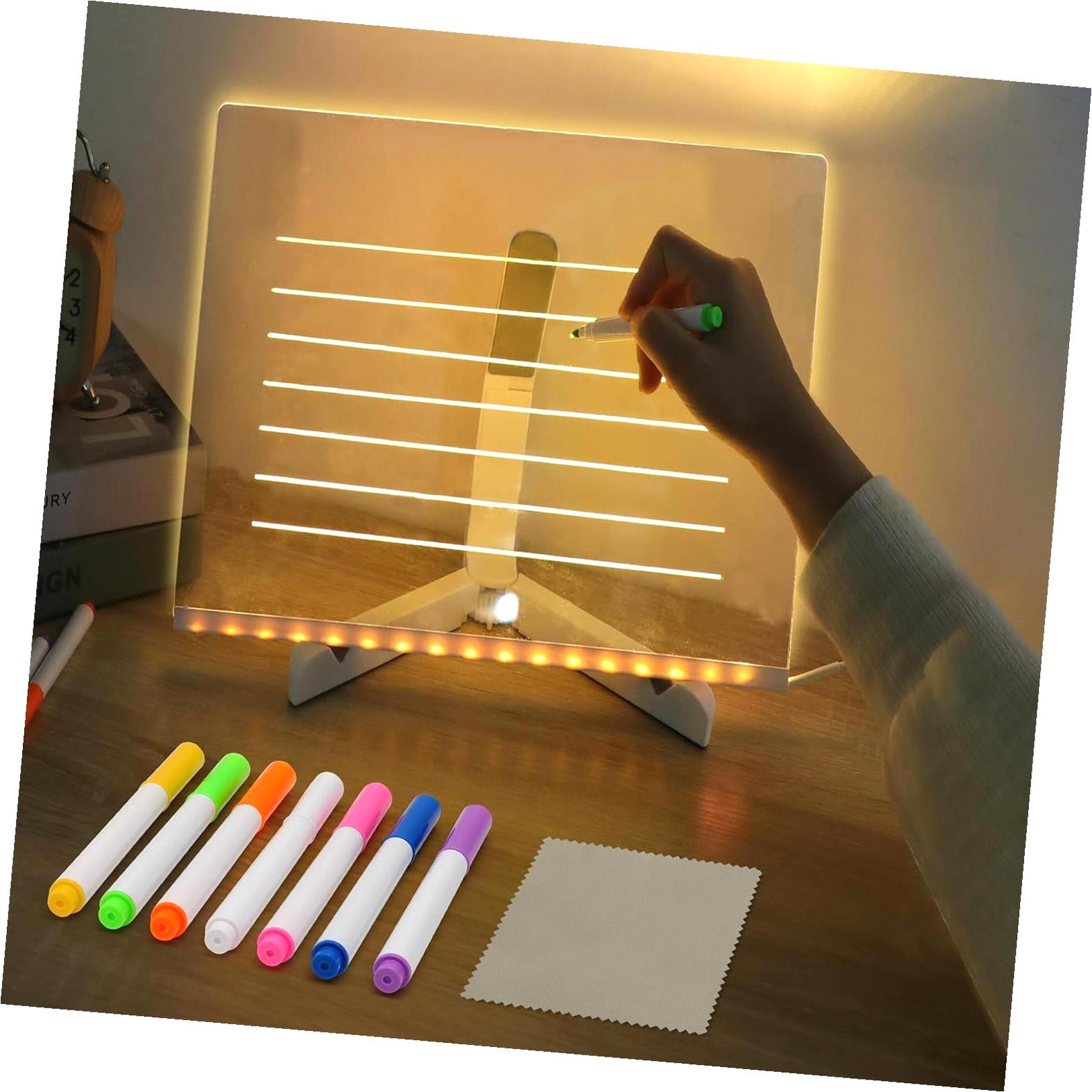 FREEAMG Colorful Note Board, Acrylic Light-Up Board With 7-Color and ...
