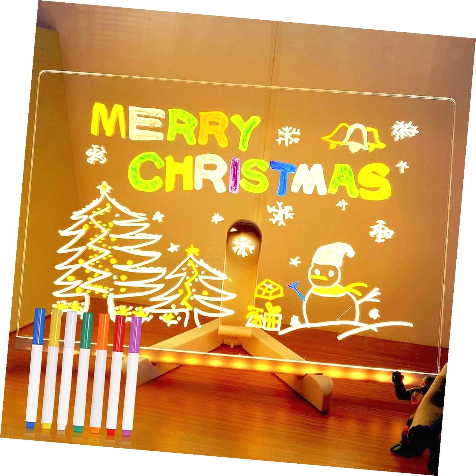 FREEAMG Colorful Note Board, Lighted Acrylic Message Board with ...