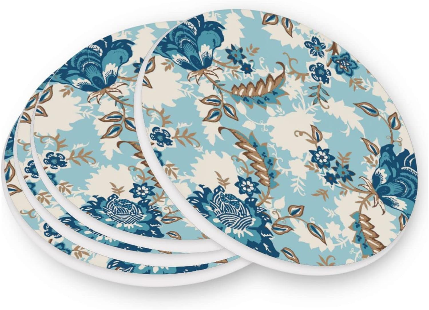 FREEAMG Colorful Paisley Pattern Coasters for Drinks Set of 4 ...