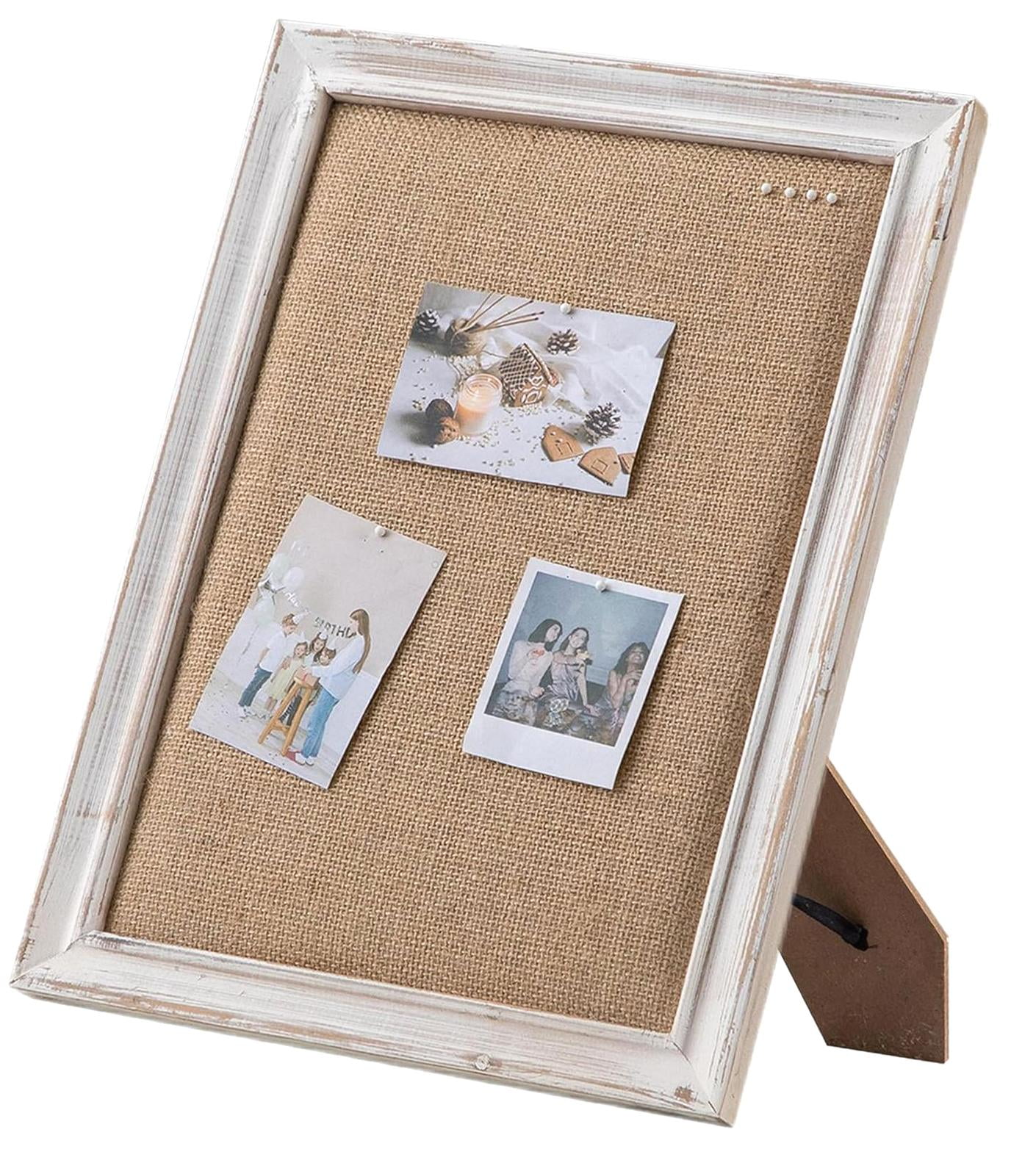 FREEAMG Compact Desktop Bulletin Board, 12"x16" Charming Linen Pin ...