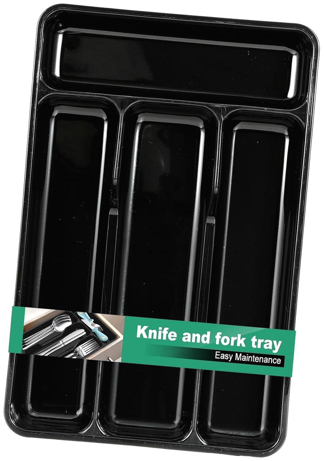 FREEAMG Compact Silverware Drawer Tray, Plastic Cutlery Organizer for ...