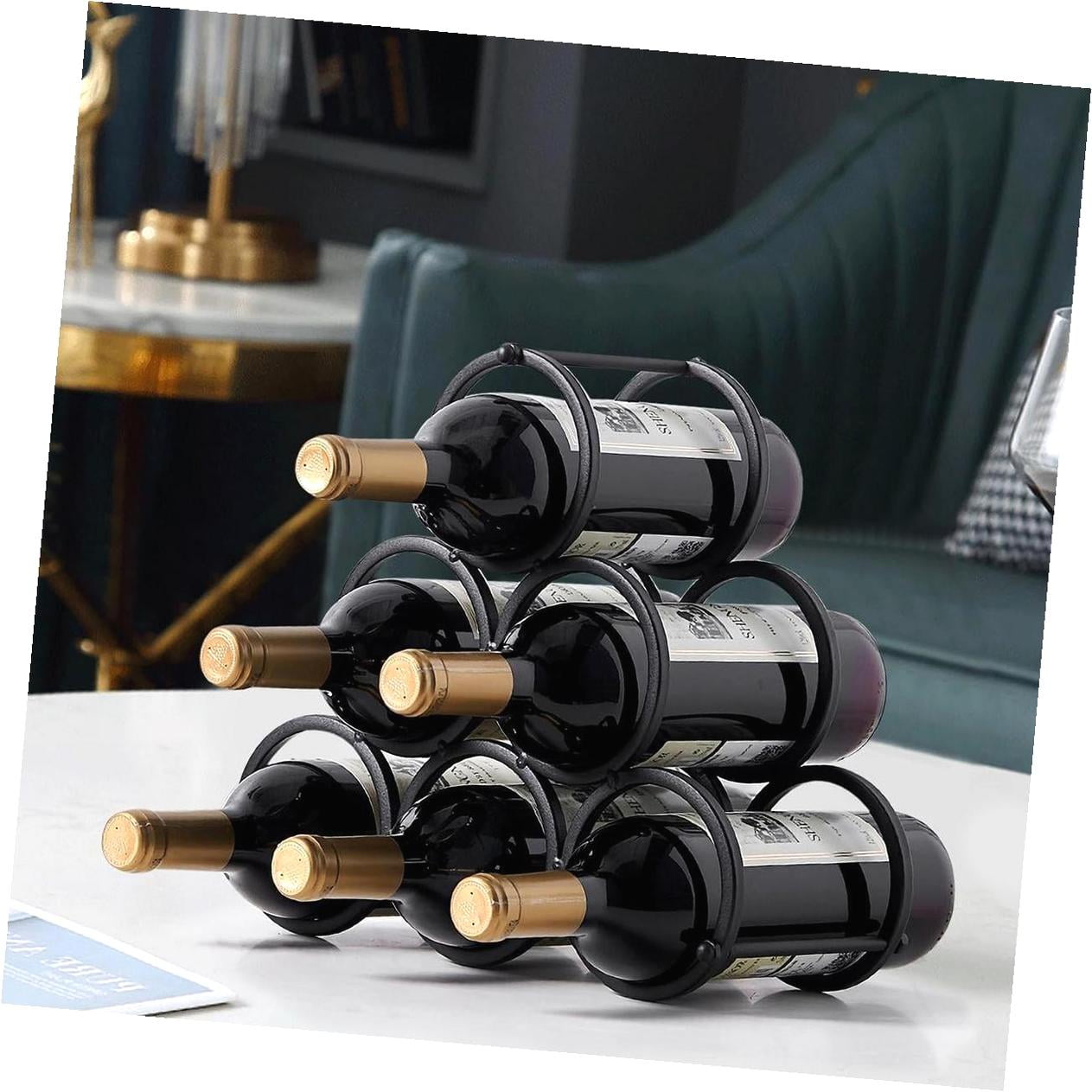 FREEAMG Compact Tabletop Bottle Rack - Triangular Freestanding ...