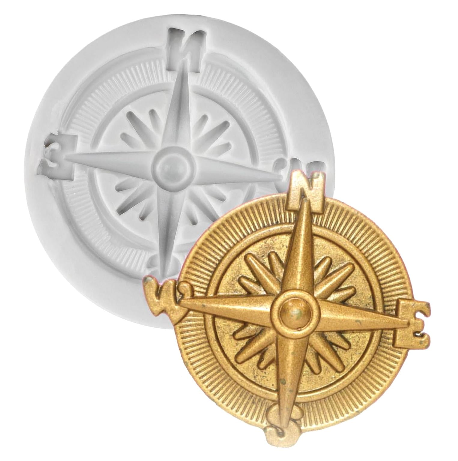 FREEAMG Compass Silicone Fondant Molds For Cupcake Topper Candy ...