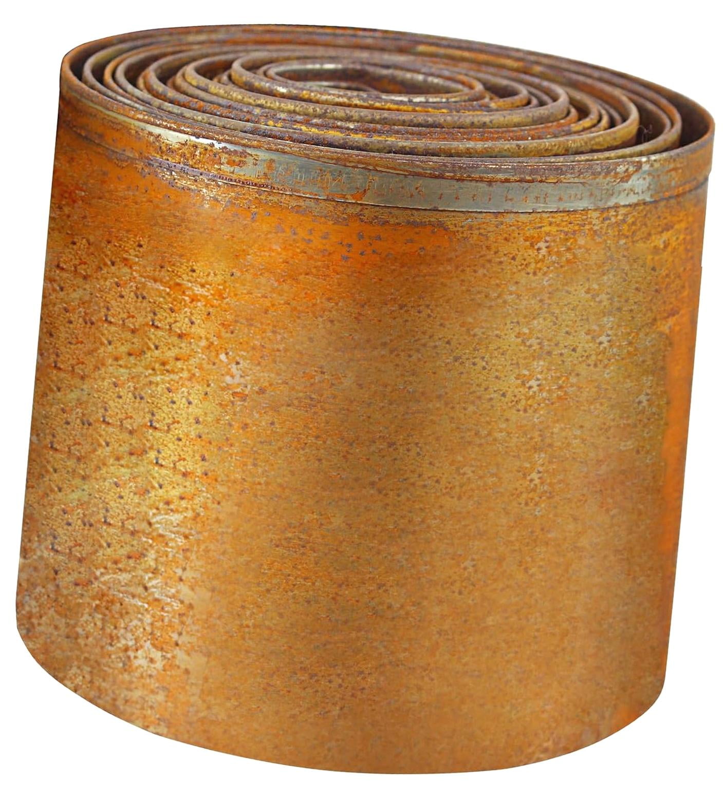 FREEAMG Corten Steel Garden Border 5.5" x 16.4', Rust-Colored Metal ...