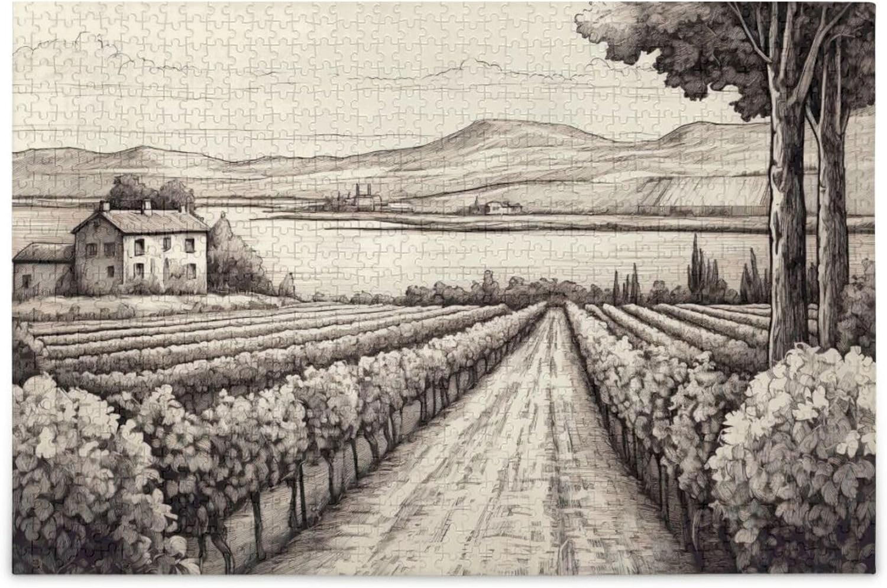 FREEAMG Countryside View Puzzle for Children Adult 1000 Piece Jigsaw ...