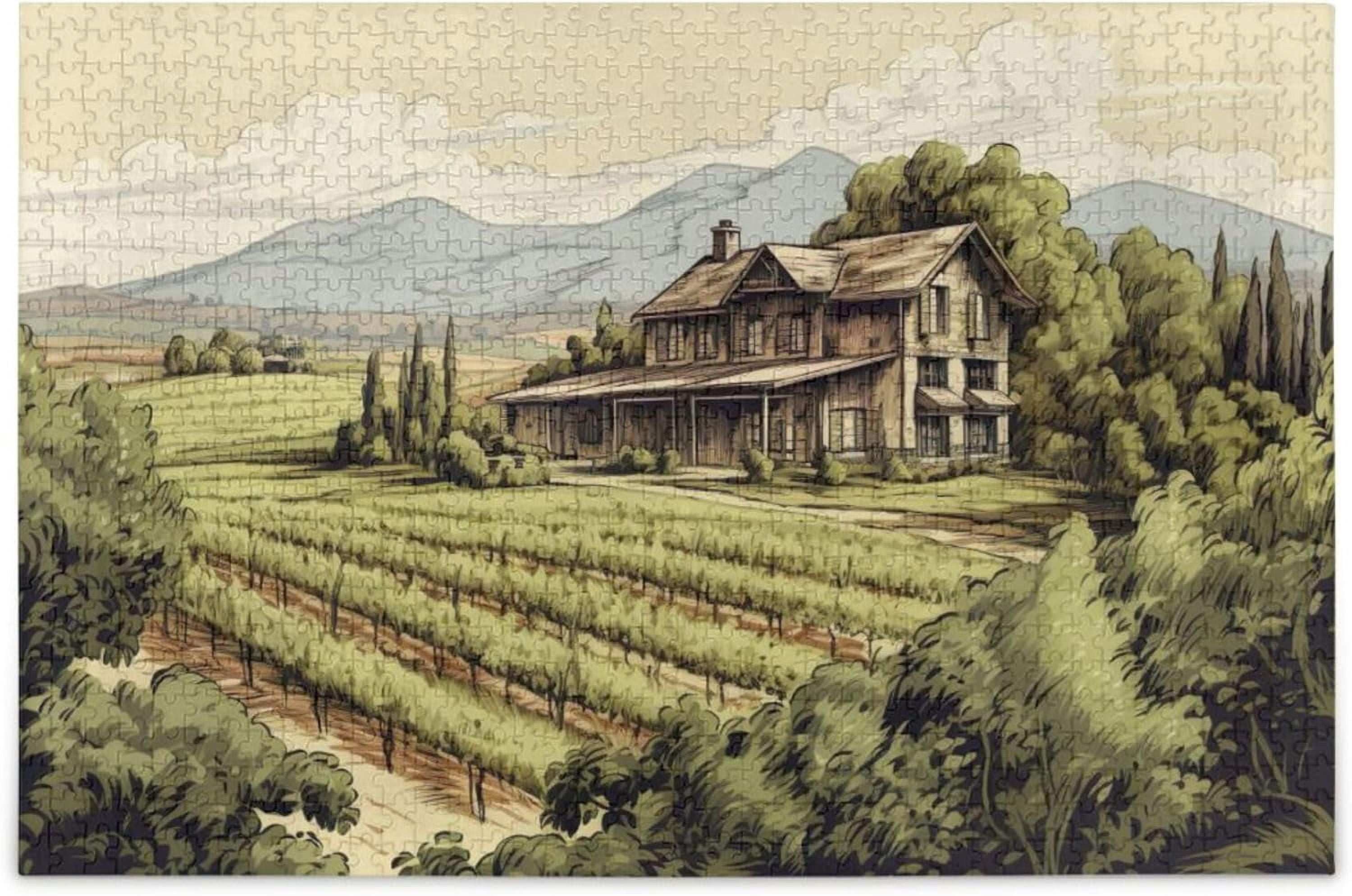 FREEAMG Countryside View Puzzle for Children Adult 1000 Piece Jigsaw ...