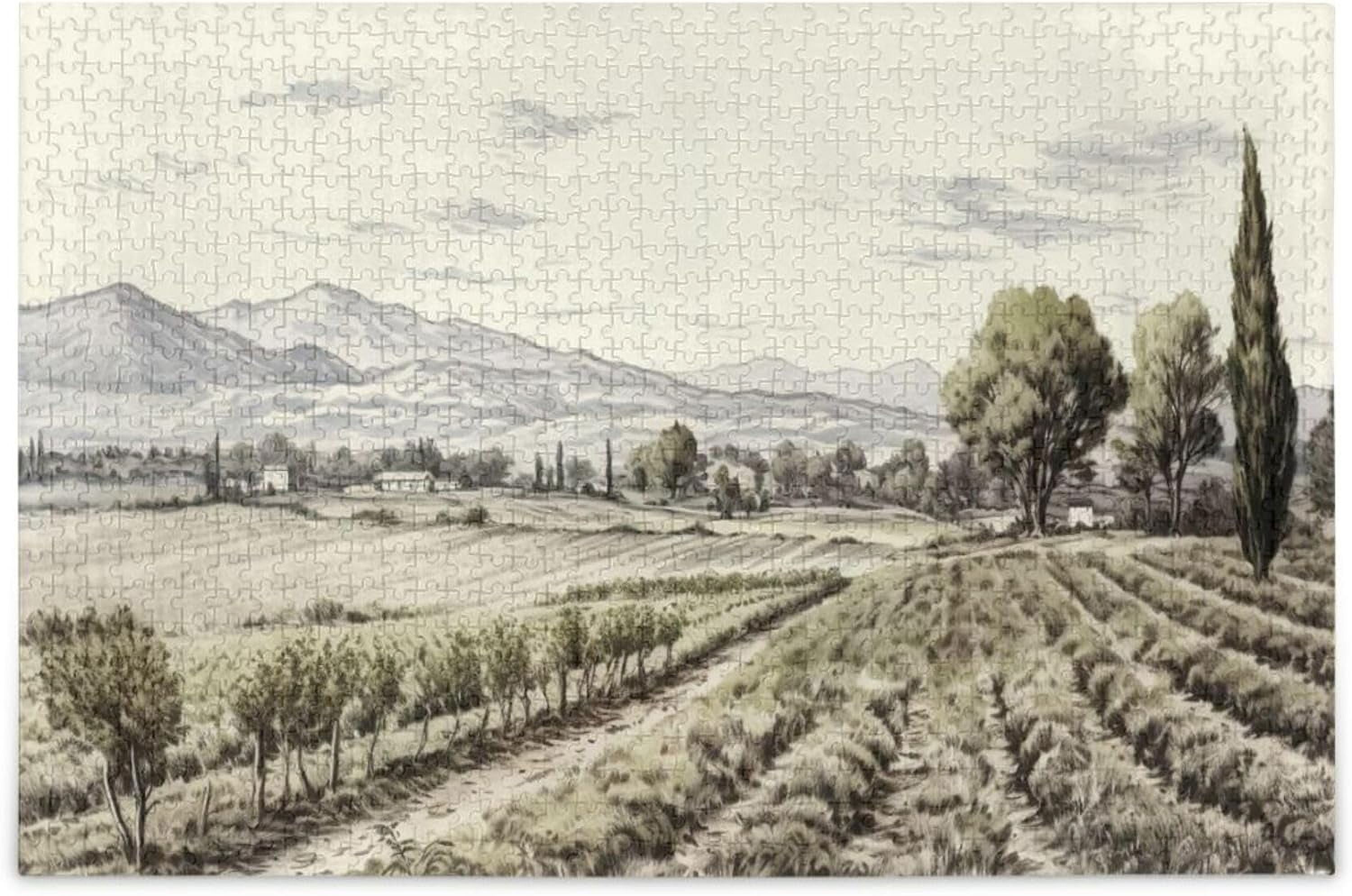 FREEAMG Countryside View Puzzle for Children Adult 1000 Piece Jigsaw ...