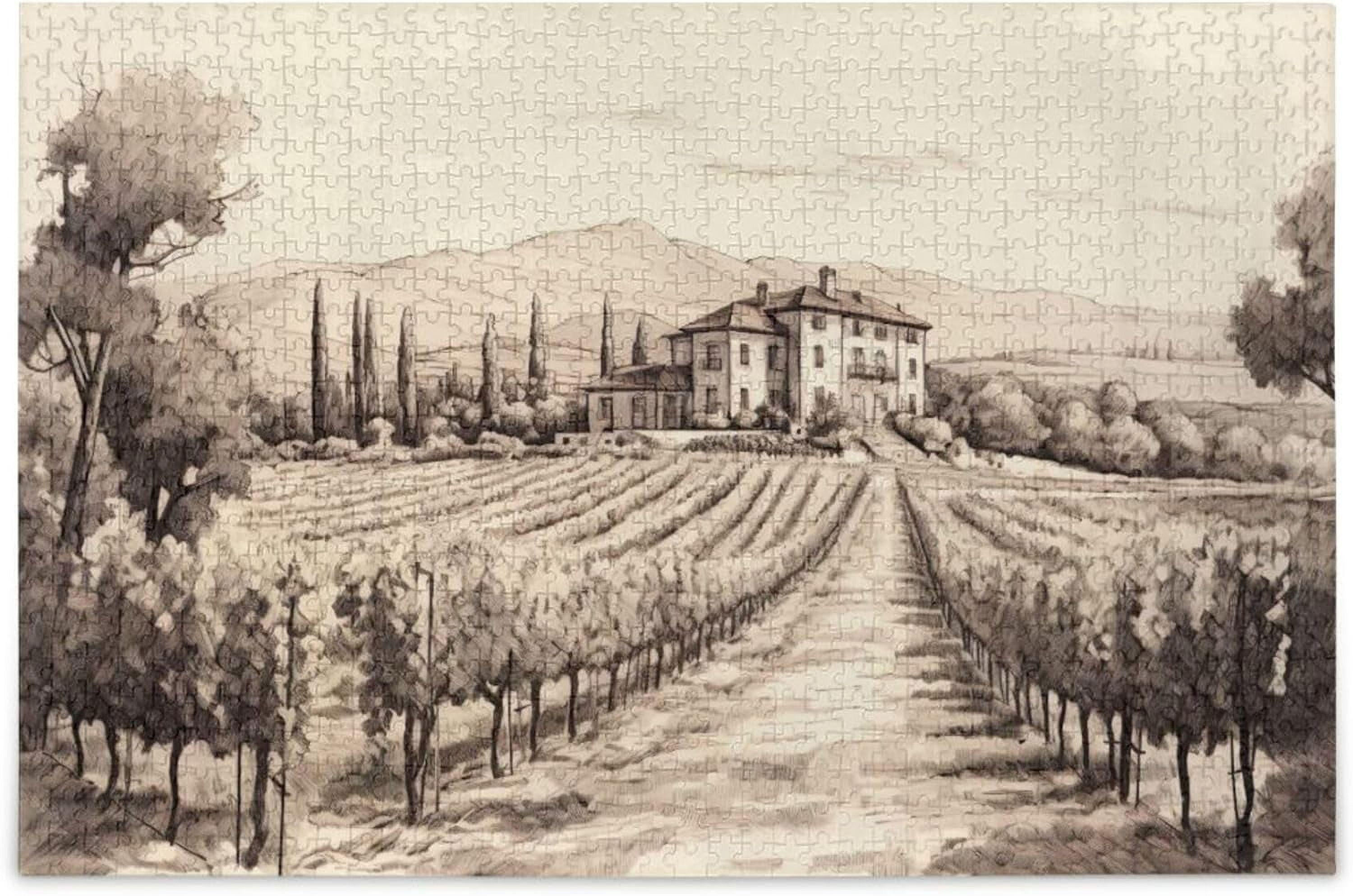 FREEAMG Countryside View Puzzle for Children Adult 1000 Piece Jigsaw ...