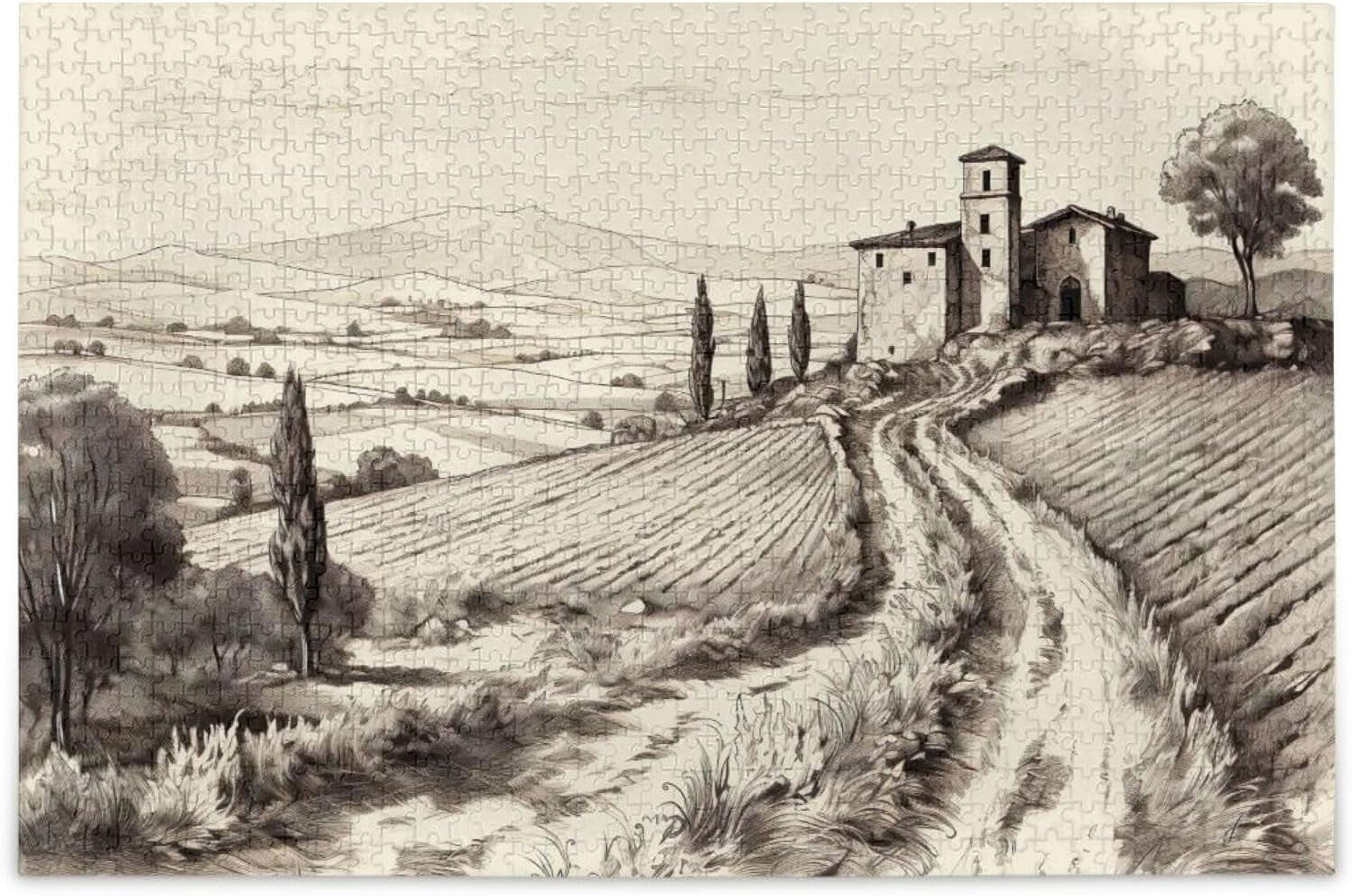 FREEAMG Countryside View Puzzle for Children Adult 1000 Piece Jigsaw ...